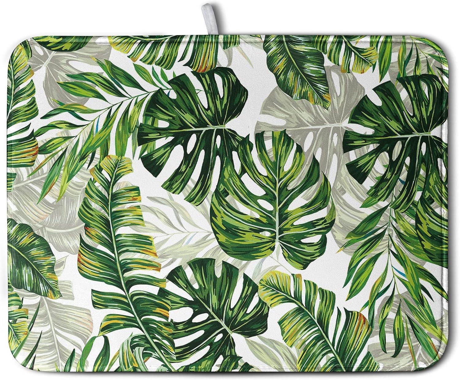 Tropical Palm Leaves Dish Drying Mat for Dishes 16x18 Inch Spring Green ...