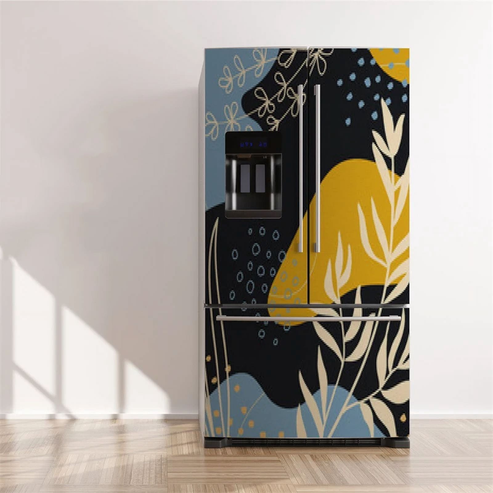 Tropical Palm Leaves Fridge Stickers Natural Green Leaf Refrigerator ...