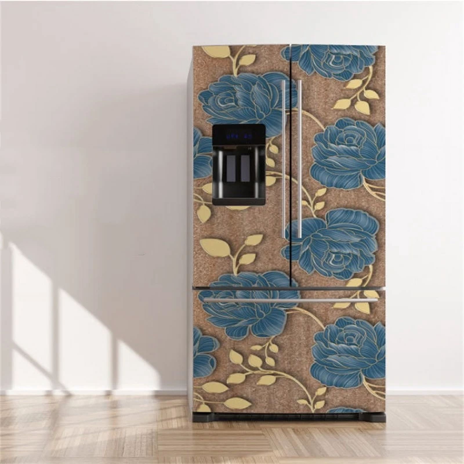 Tropical Palm Leaves Fridge Stickers Natural Green Leaf Refrigerator ...