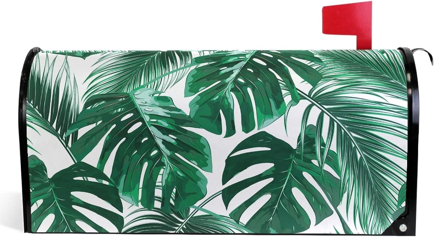 Tropical Palm Leaves Mailbox Covers Magnetic Jungle Leaf Summer Mailbox ...