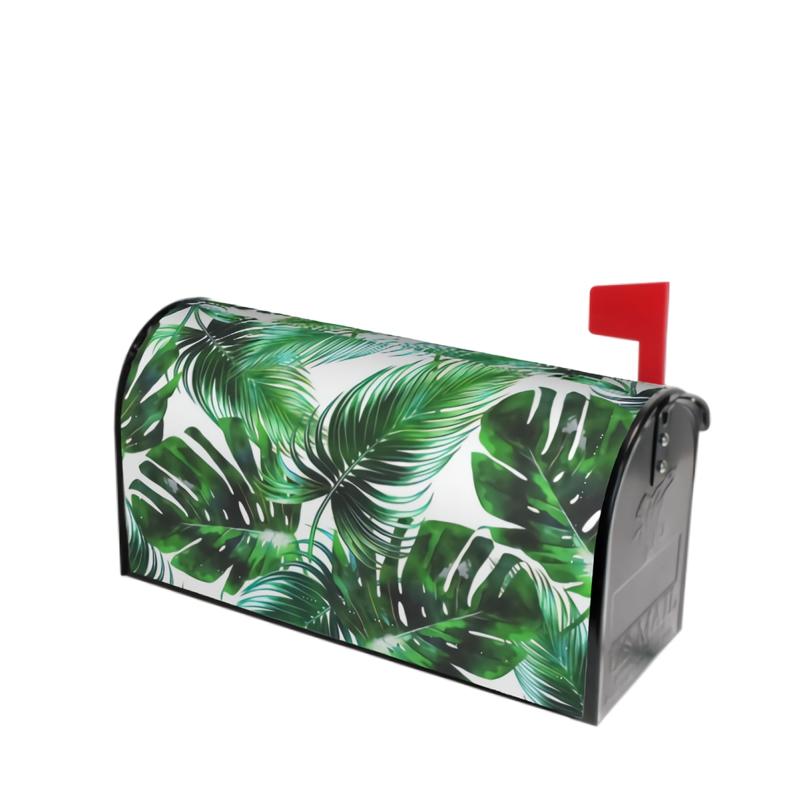 Tropical Palm Leaves Mailbox Covers Monstera Mailbox Wraps Waterproof ...