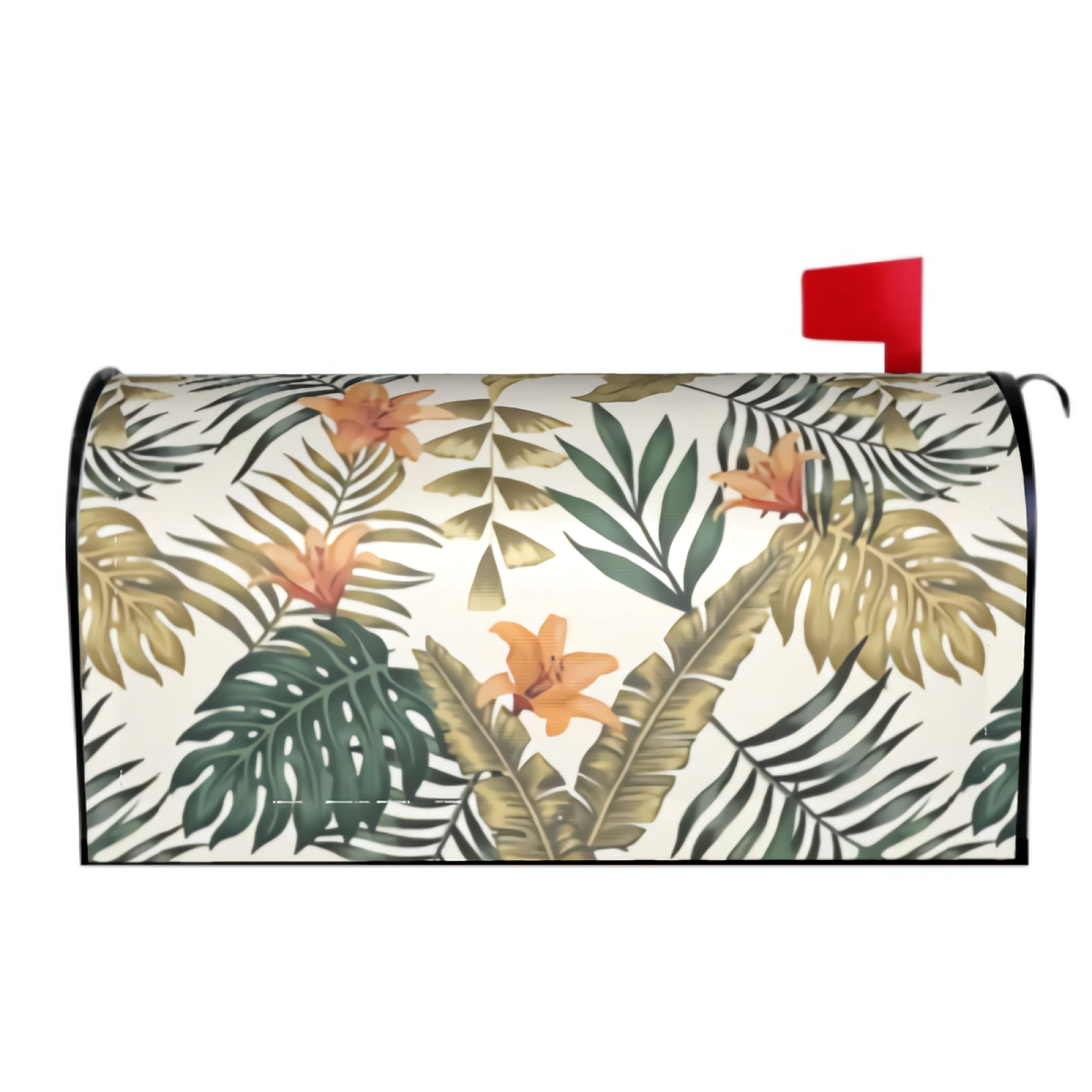 Tropical Palm Mailbox Covers Banana Leaves Mailbox Wraps Waterproof ...