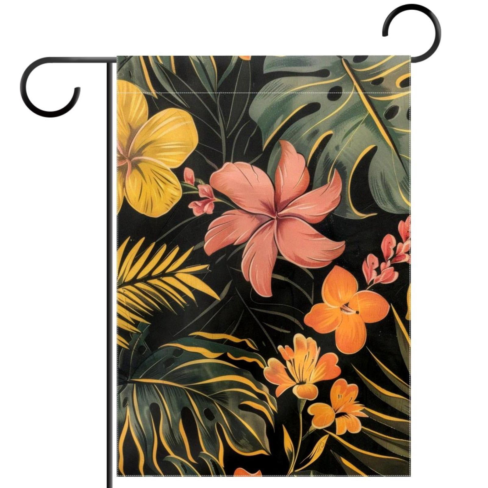 Tropical Palm Pattern Decorative Garden Flag for All Seasons, 12 x 18 ...