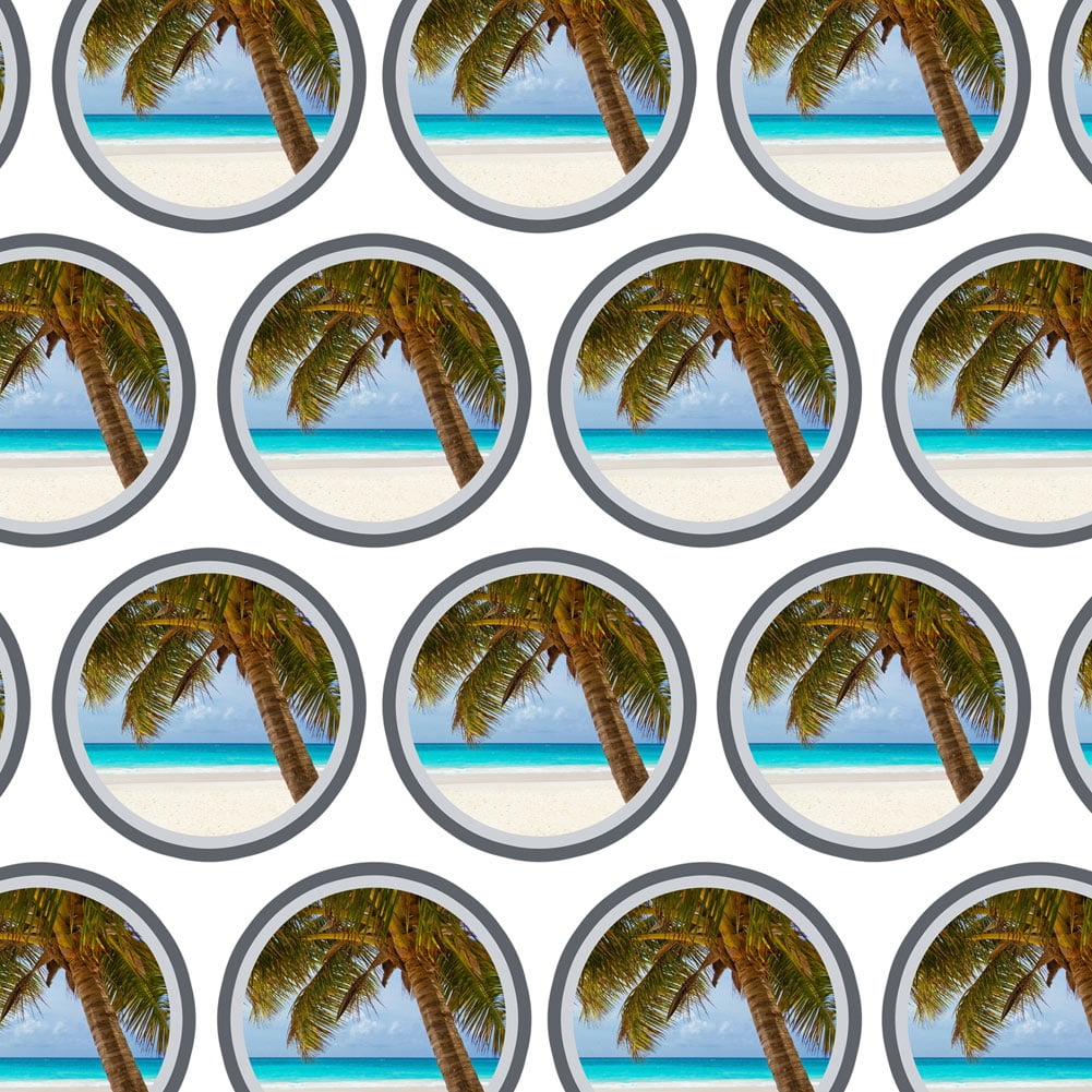 Tropical Palm Tree Ocean Beach Premium Gift Wrap Wrapping Paper Roll ...