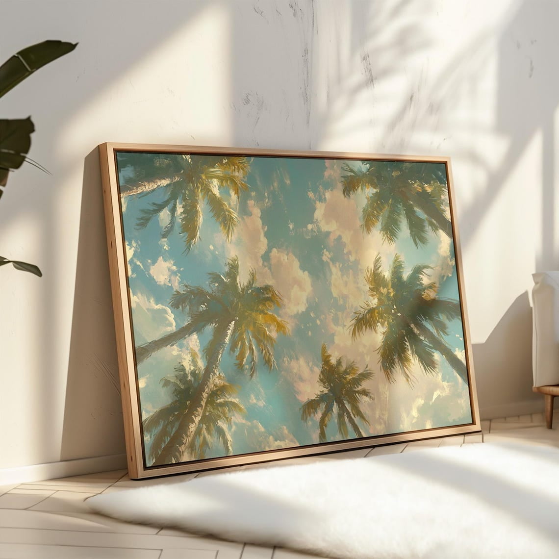 Tropical Palm Tree Wall Art, Beach Sunset Print, Coastal Nature ...