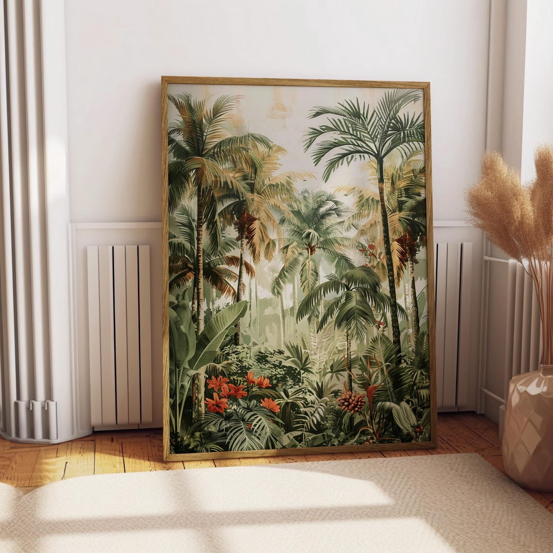 Tropical Palm Tree Wall Art Jungle Botanical Vintage Tropical Decor ...