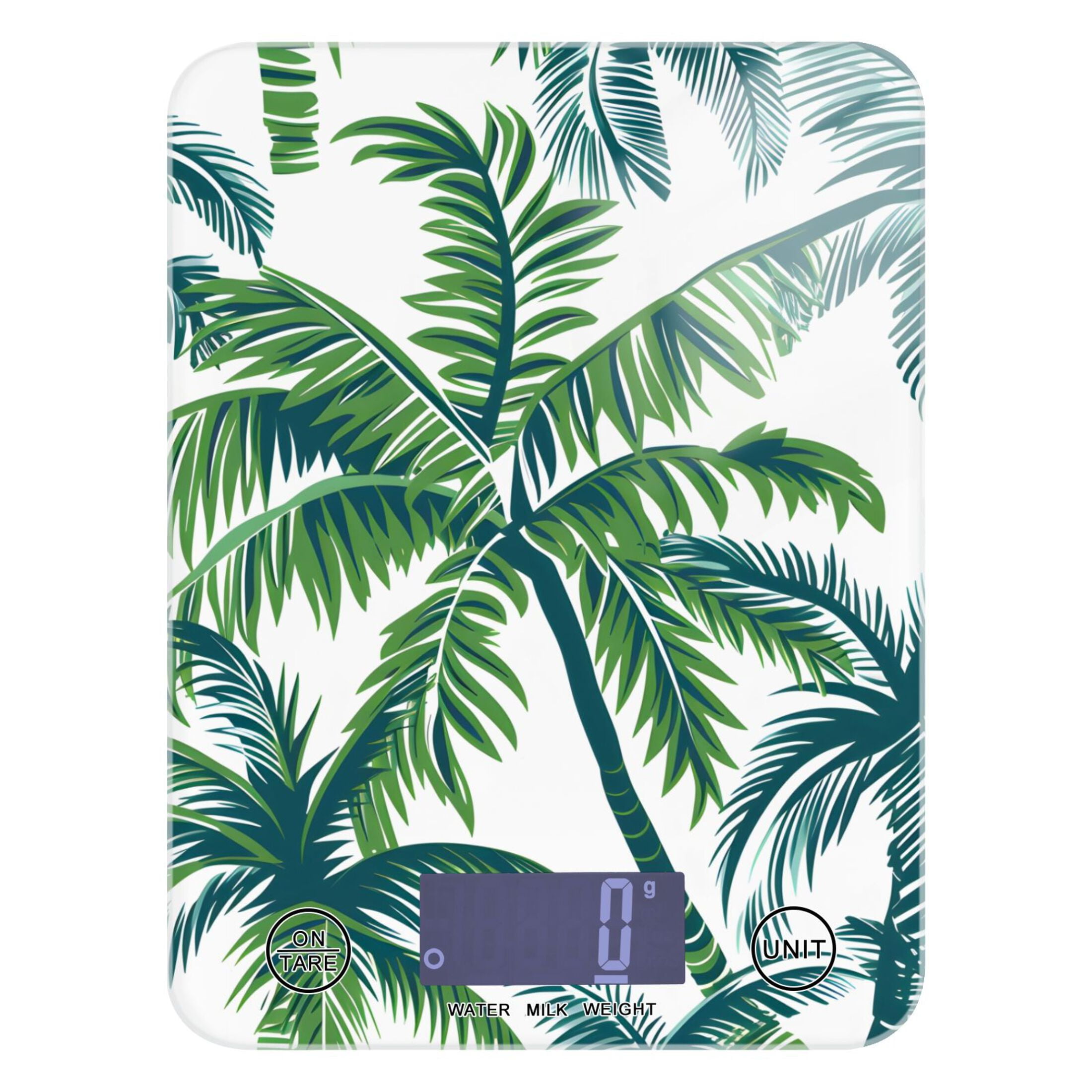 Tropical Palm Tree and Leaves Food Scale Multifunction Digital Kitchen ...