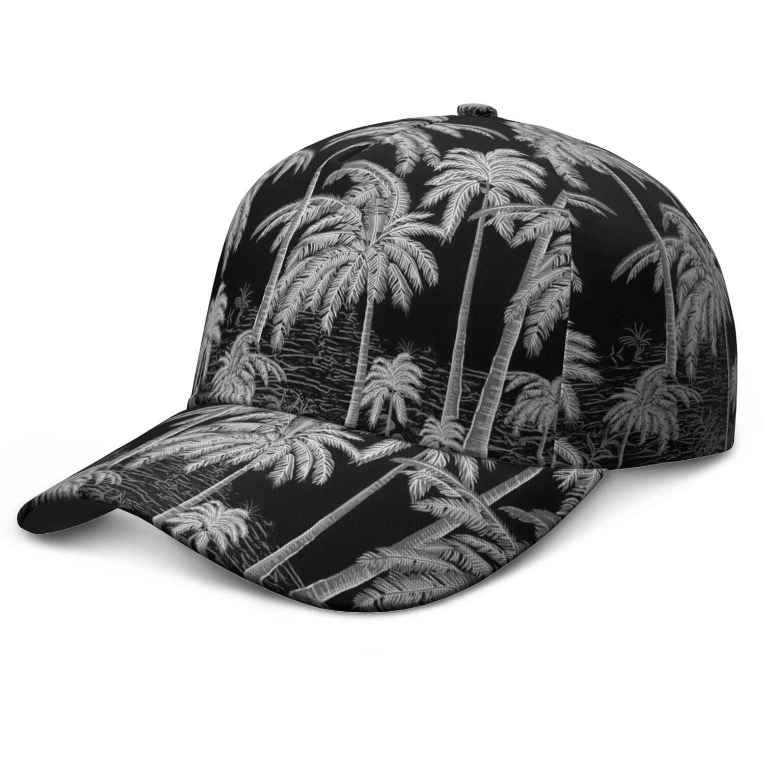 Tropical Palm Trees Baseball Cap - Adjustable Snapback Hat with Curved ...