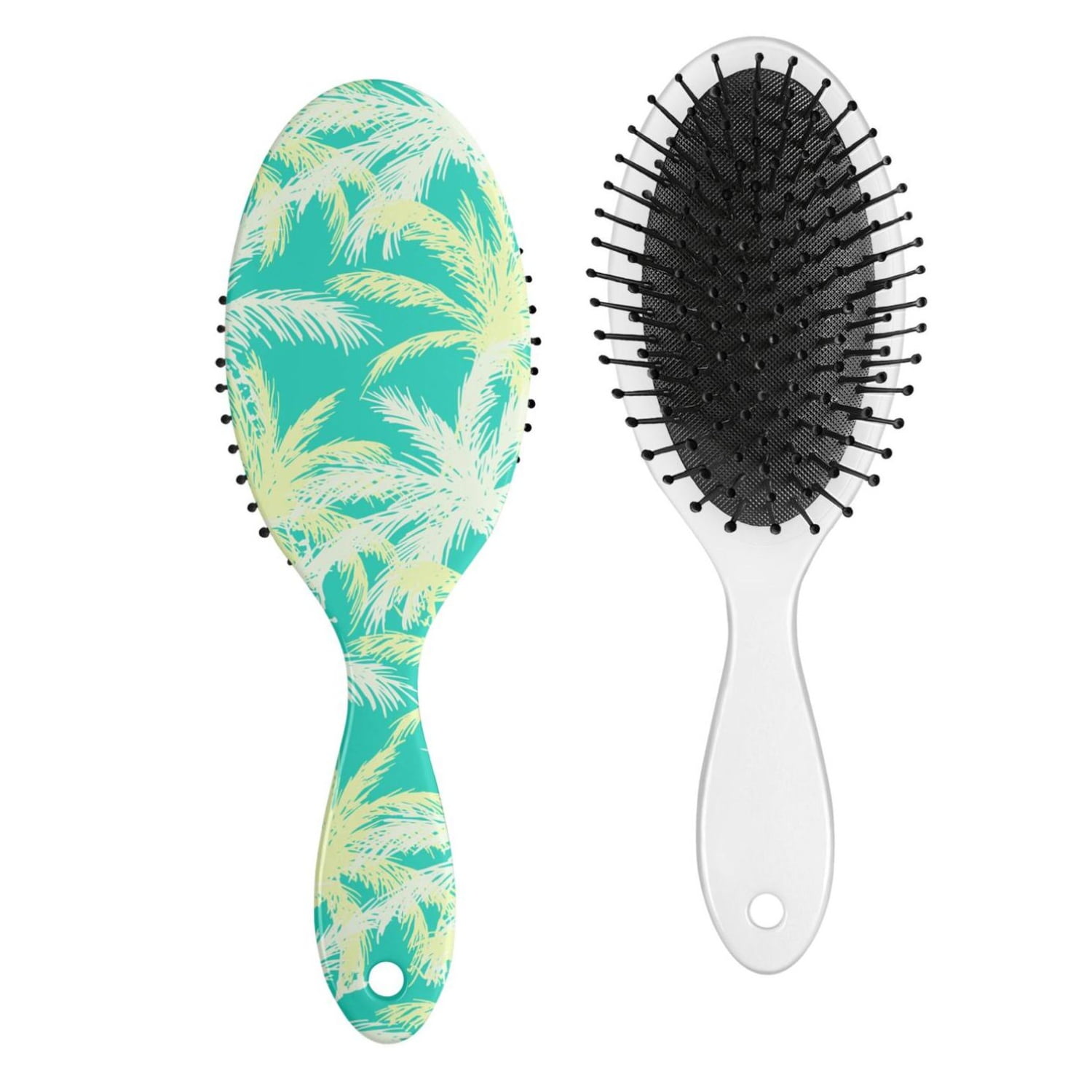 Tropical Palm Trees Hair Brush, Hawaii Palm Tree Detangler Paddle Brush ...
