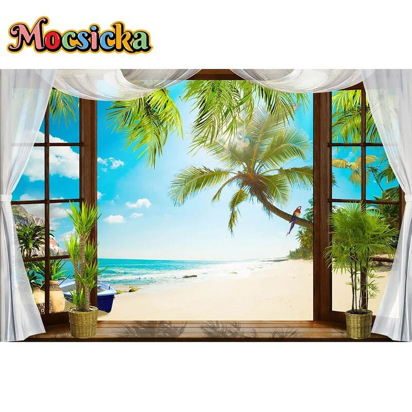 Tropical Palm Trees Summer Beach Backdrop Photography Hawaii Aloha ...