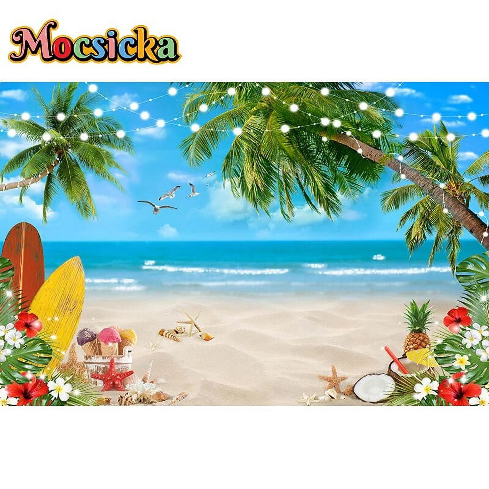 Tropical Palm Trees Summer Beach Backdrop Photography Hawaii Aloha ...