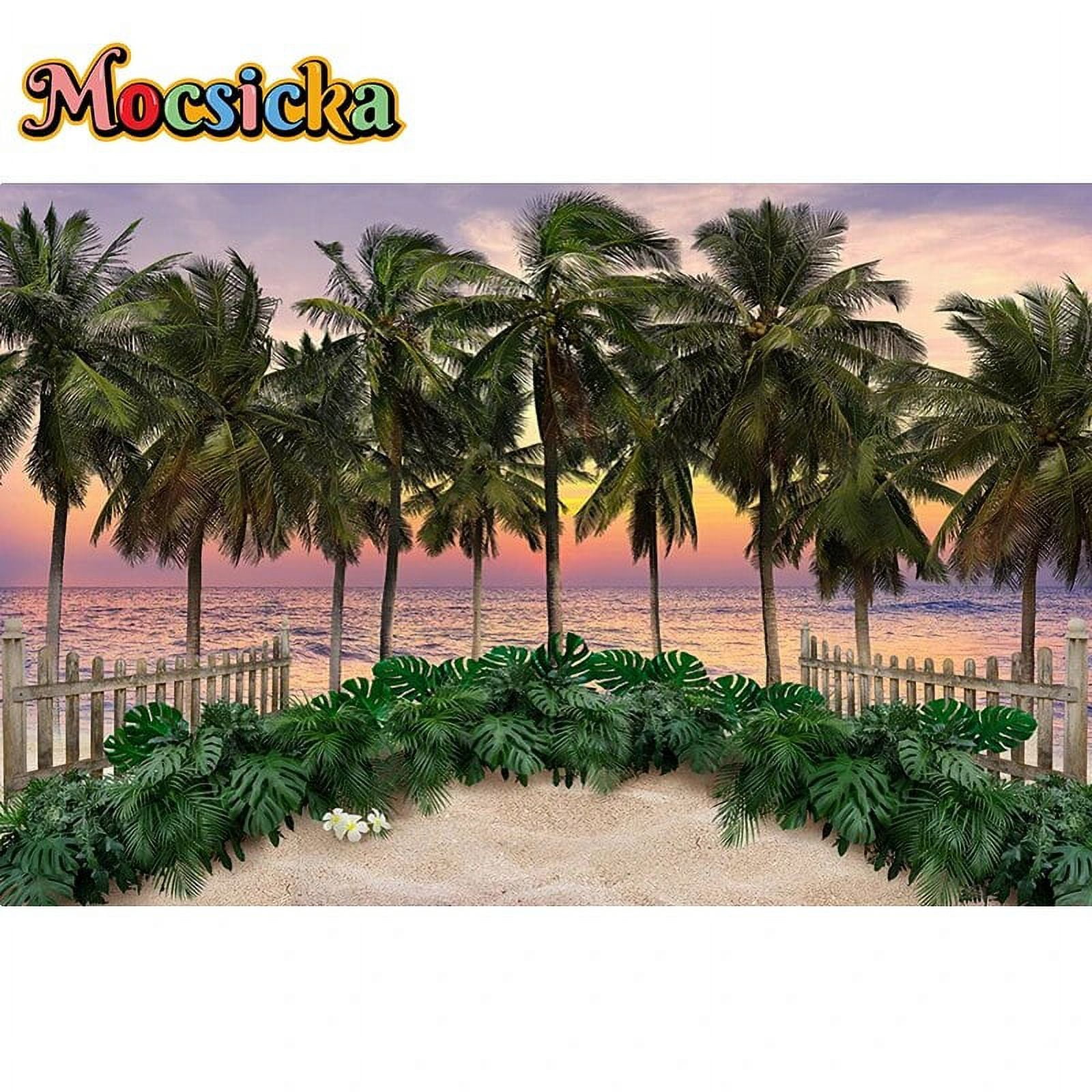 Tropical Palm Trees Summer Beach Backdrop Photography Hawaii Aloha ...
