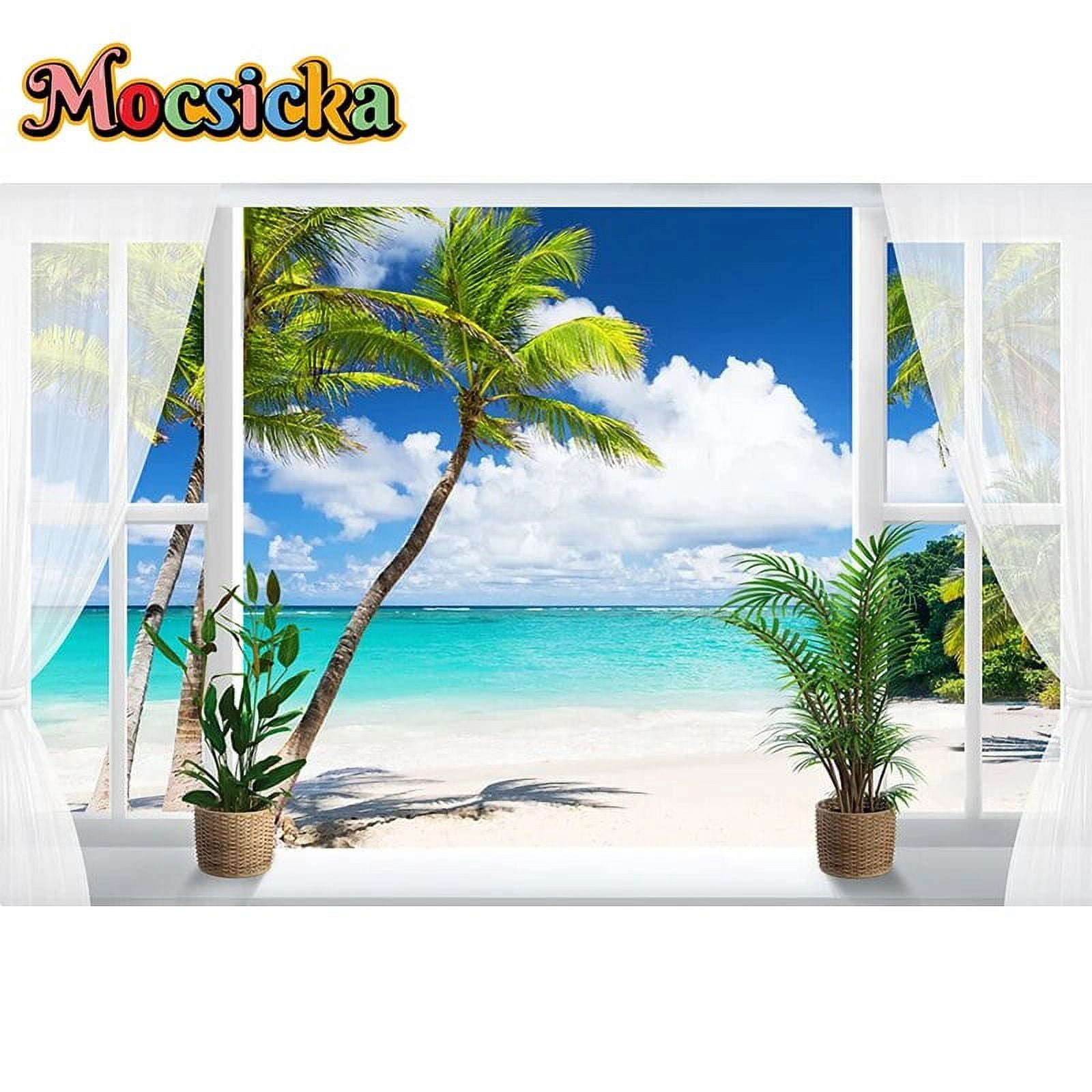 Tropical Palm Trees Summer Beach Backdrop Photography Hawaii Aloha ...