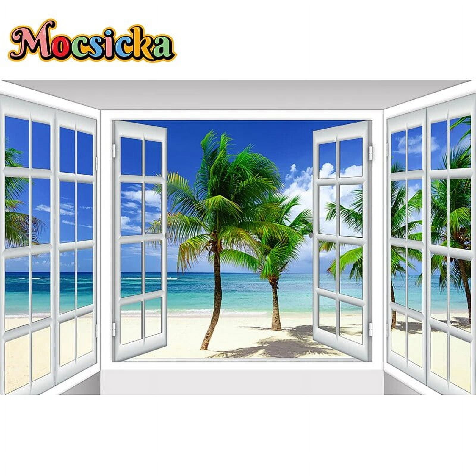 Tropical Palm Trees Summer Beach Backdrop Photography Hawaii Aloha ...