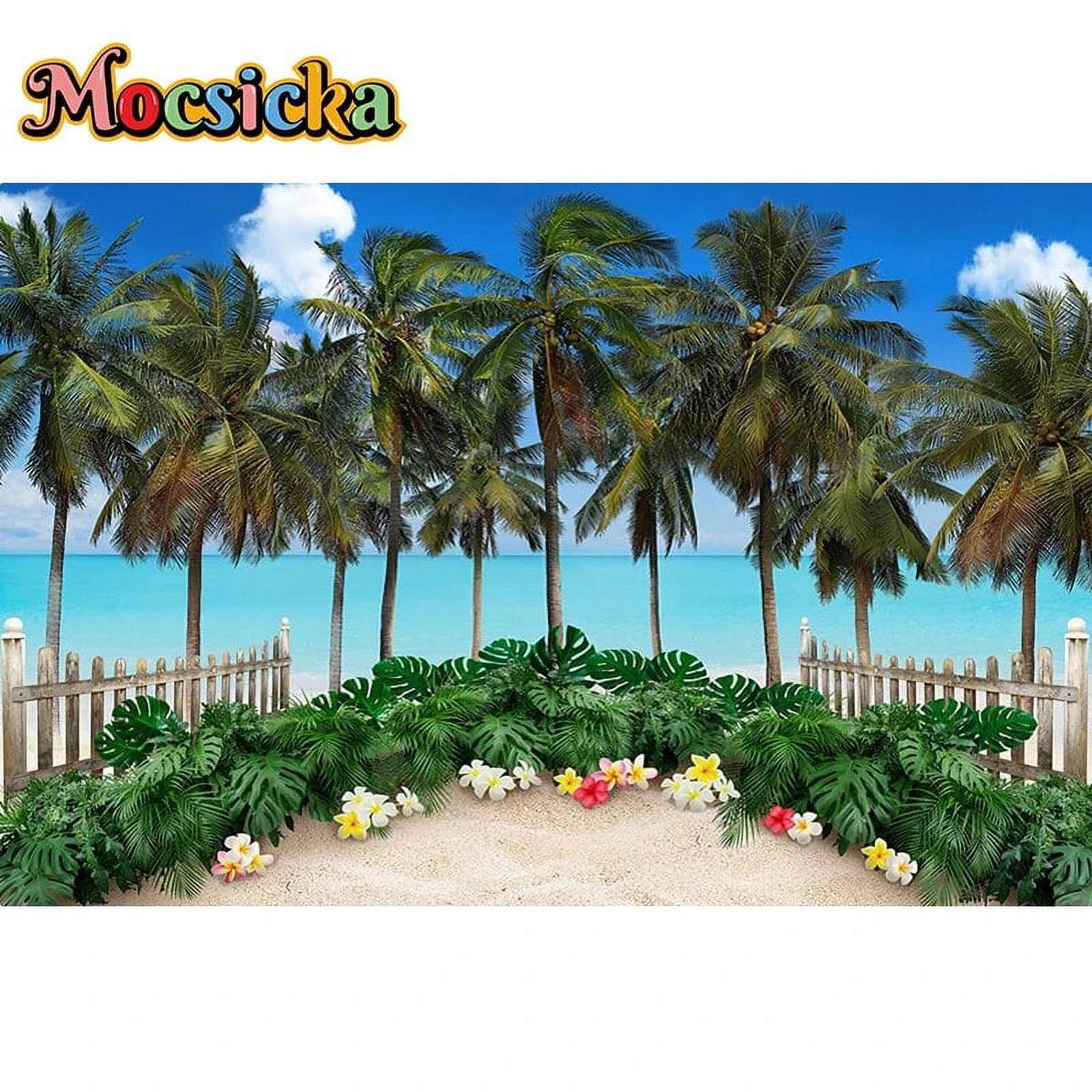 Tropical Palm Trees Summer Beach Backdrop Photography Hawaii Aloha ...