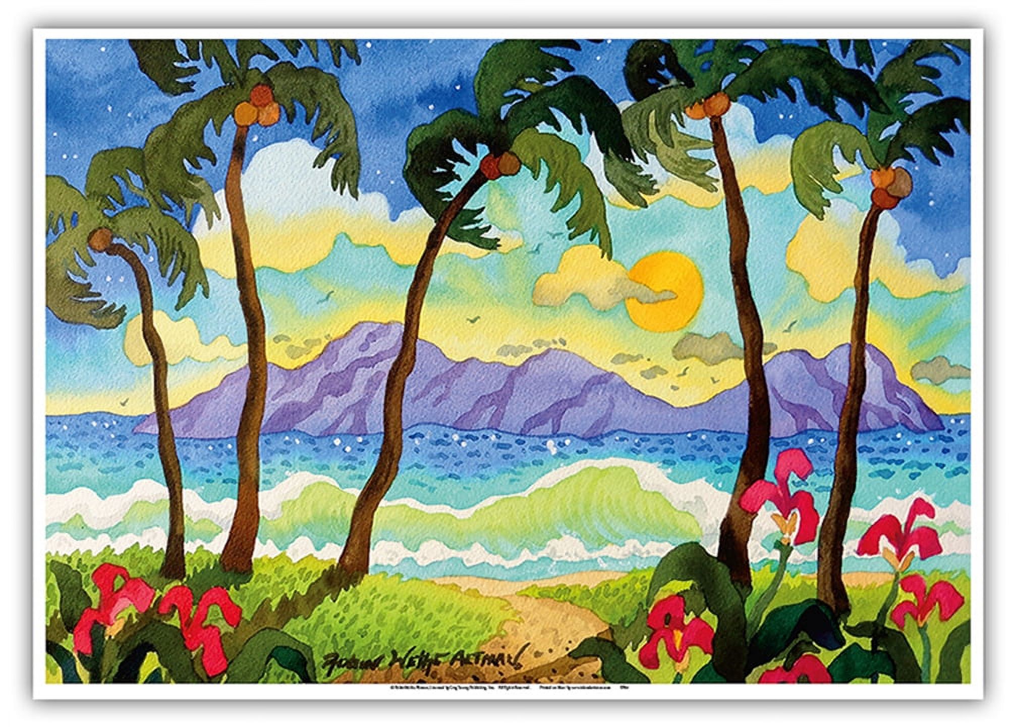 Tropical Palms - Beach Paradise - Hawaii - Hawaiian Islands - From an ...