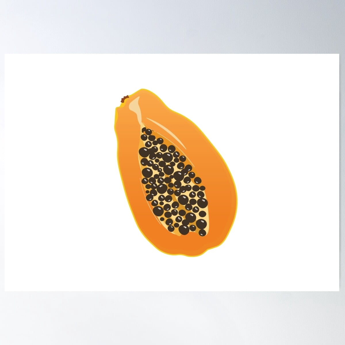 Tropical Papaya Fruit Poster Wall Art, Modern Wall Decor For Living ...