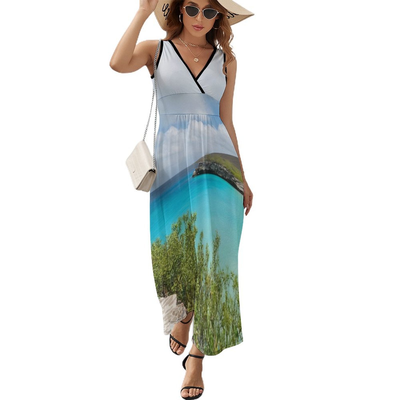 Tropical Paradise Beach Dress Fashion Boho Beach Long Dresses Female ...