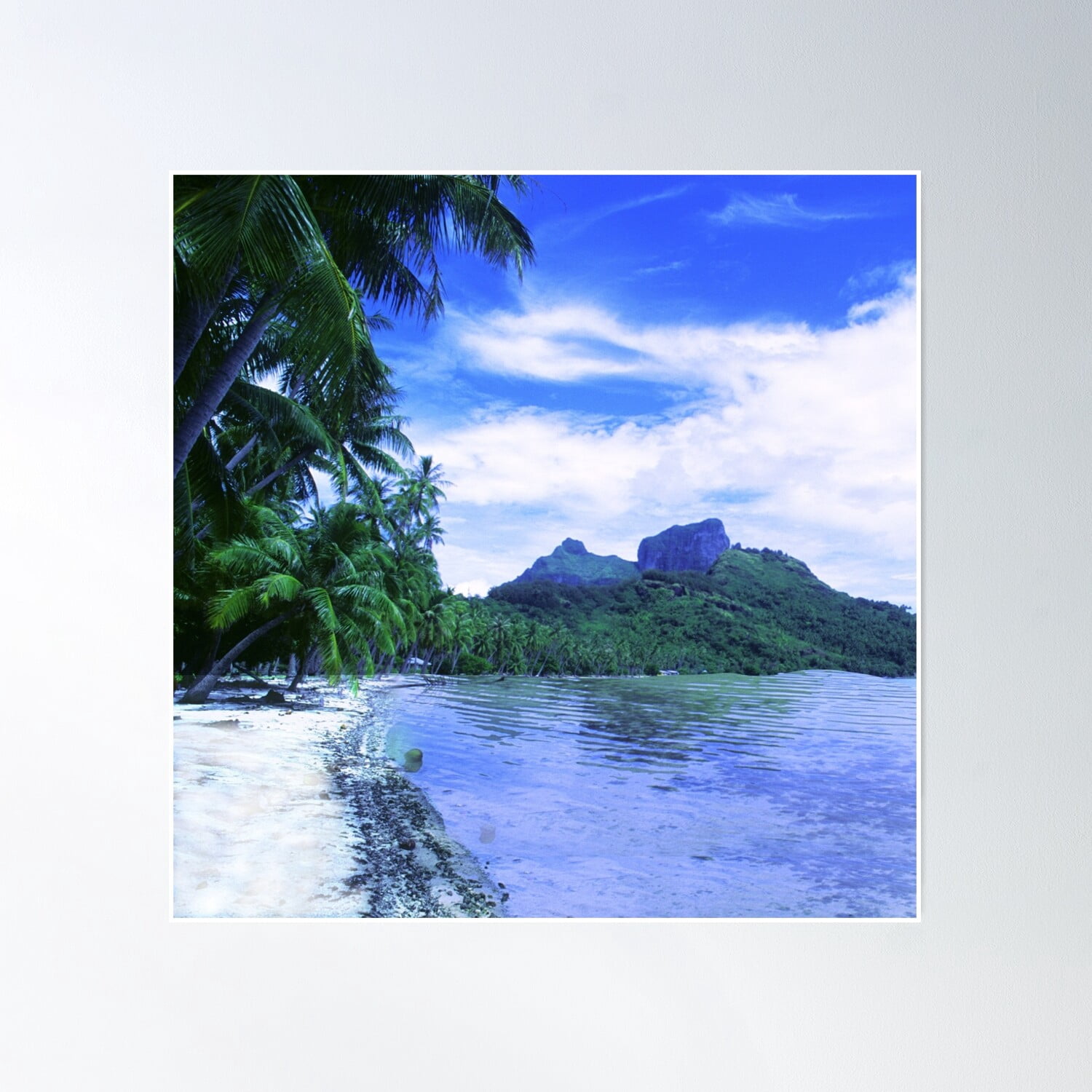 Tropical Paradise Island Beach In French Polynesia Art Photo Poster ...
