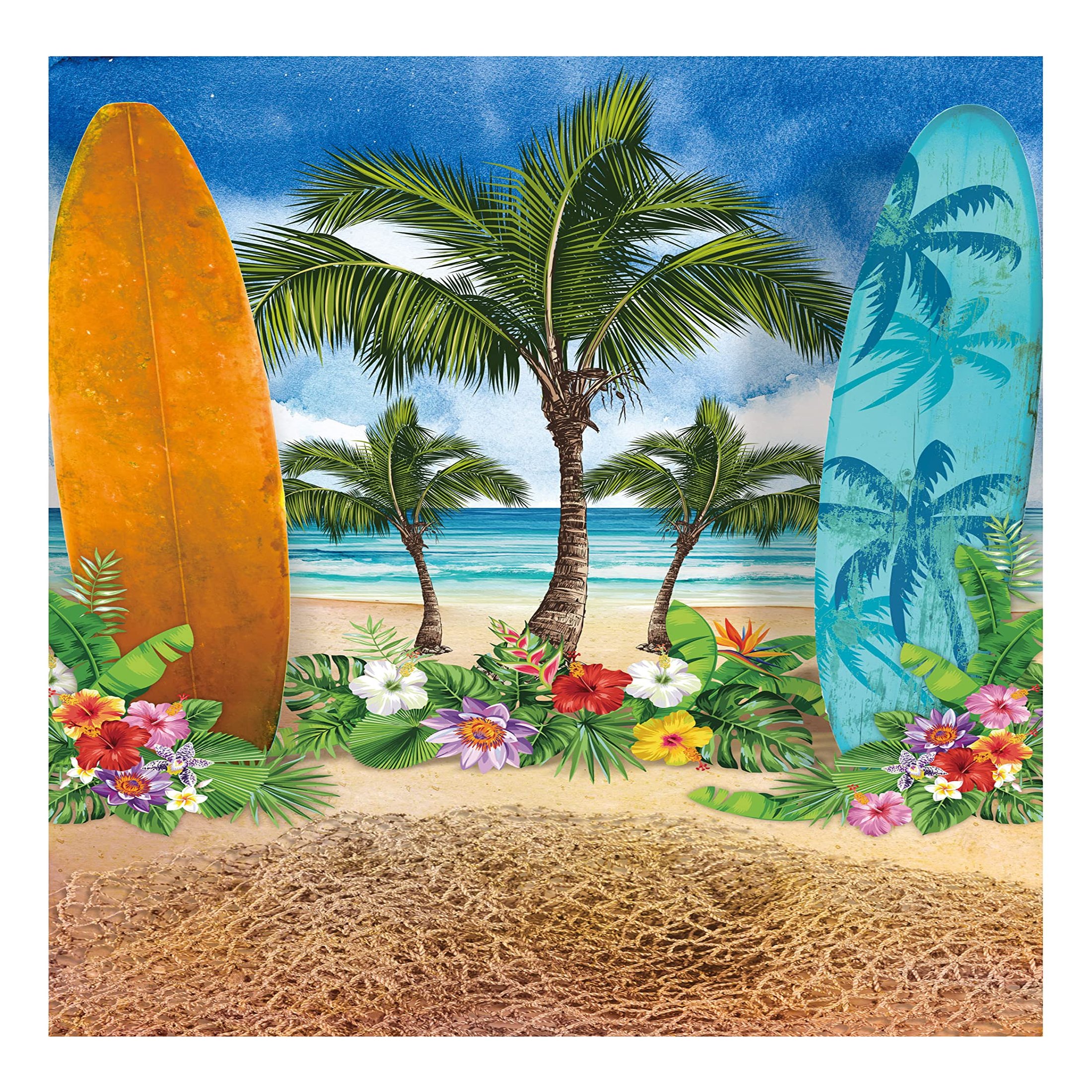 Tropical Paradise Photography Backdrop for Kids Birthday Parties and ...