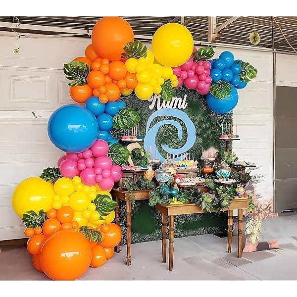 Tropical Party Decoration Balloon Garland Set, Hawaii Luau Birthday ...