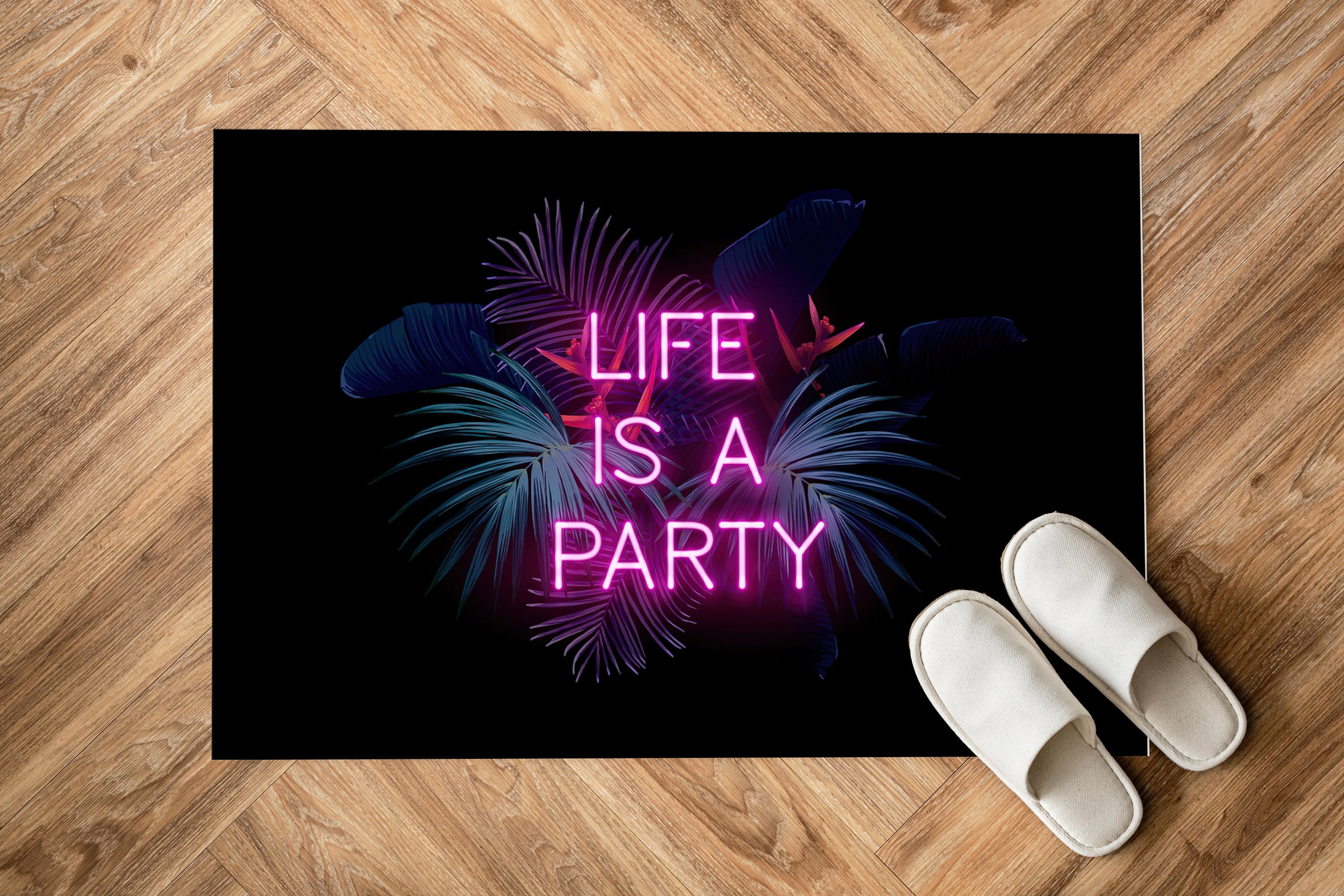 Tropical Party Design Rugs, Front Door Rug, Office Decor Rug, Modern ...