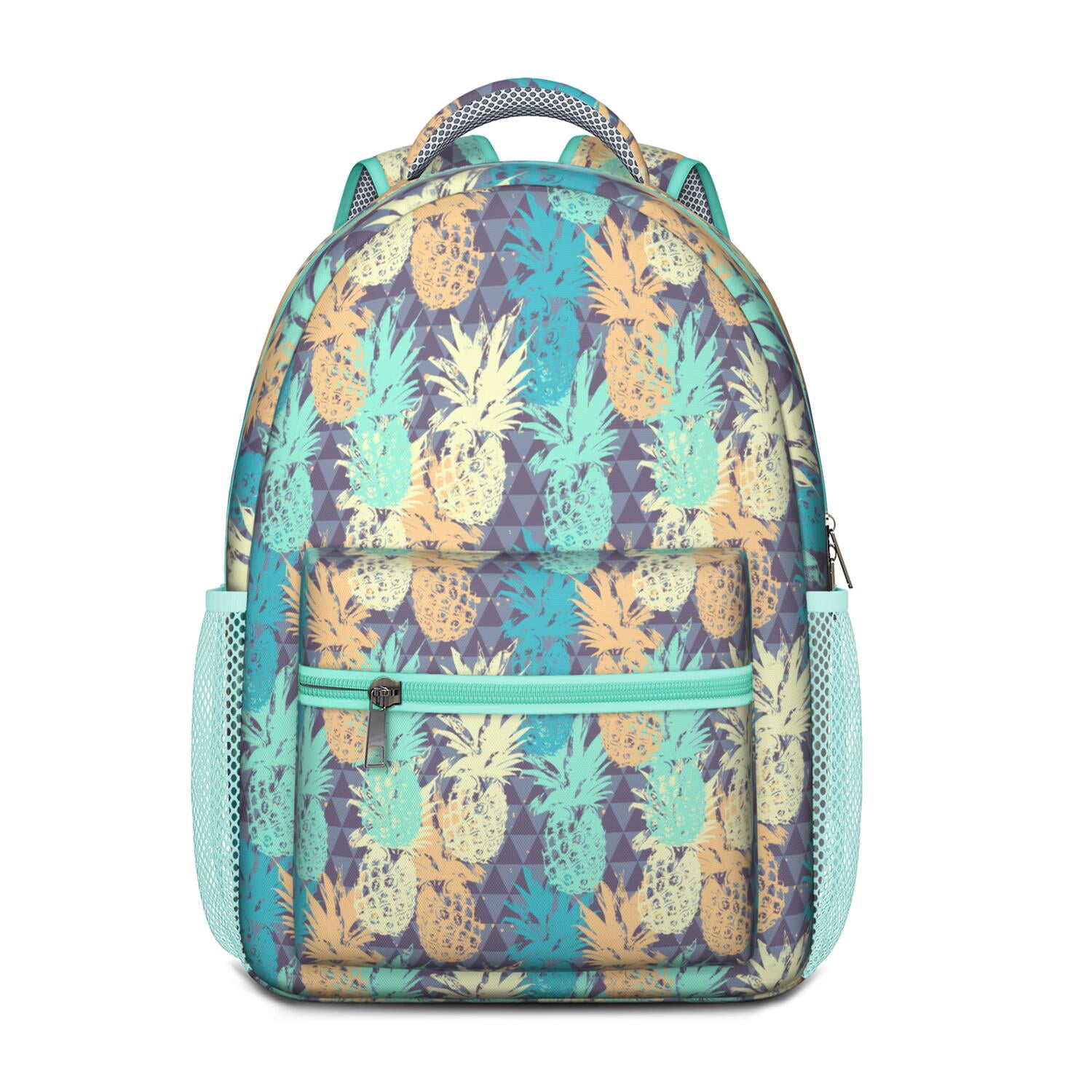 Tropical Pineapple Lover Backpack with Exotic Hawaii Fruit Pattern Summer Yellow Sunshine Print ...