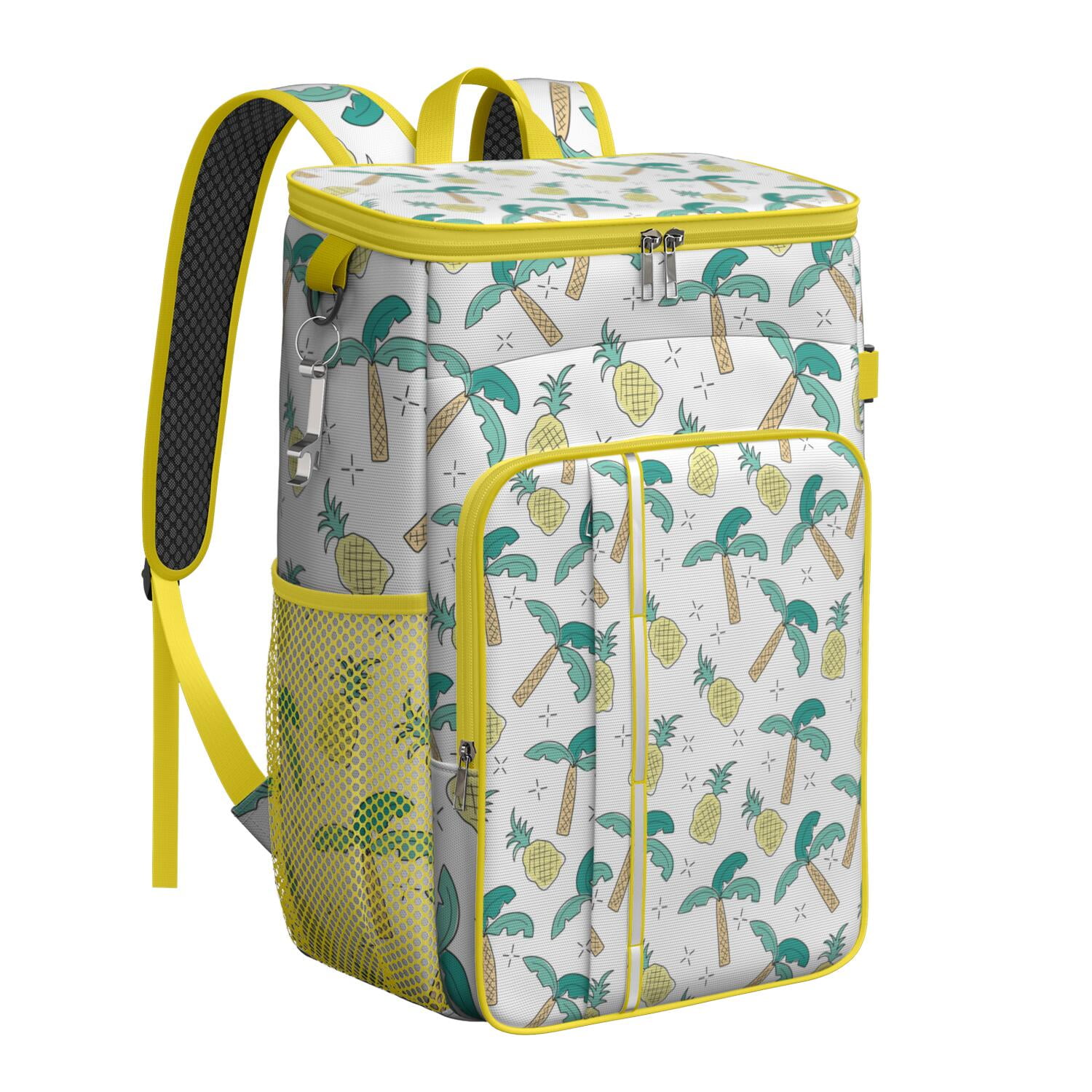 Tropical Pineapples Insulated Backpack Cooler, Leakproof Lunch Bag for ...