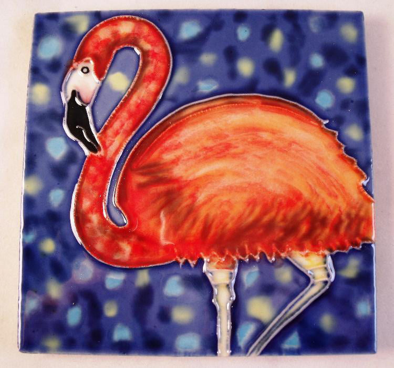 Tropical Pink Flamingo Mingo 4x4 Ceramic Tile - Walmart.com