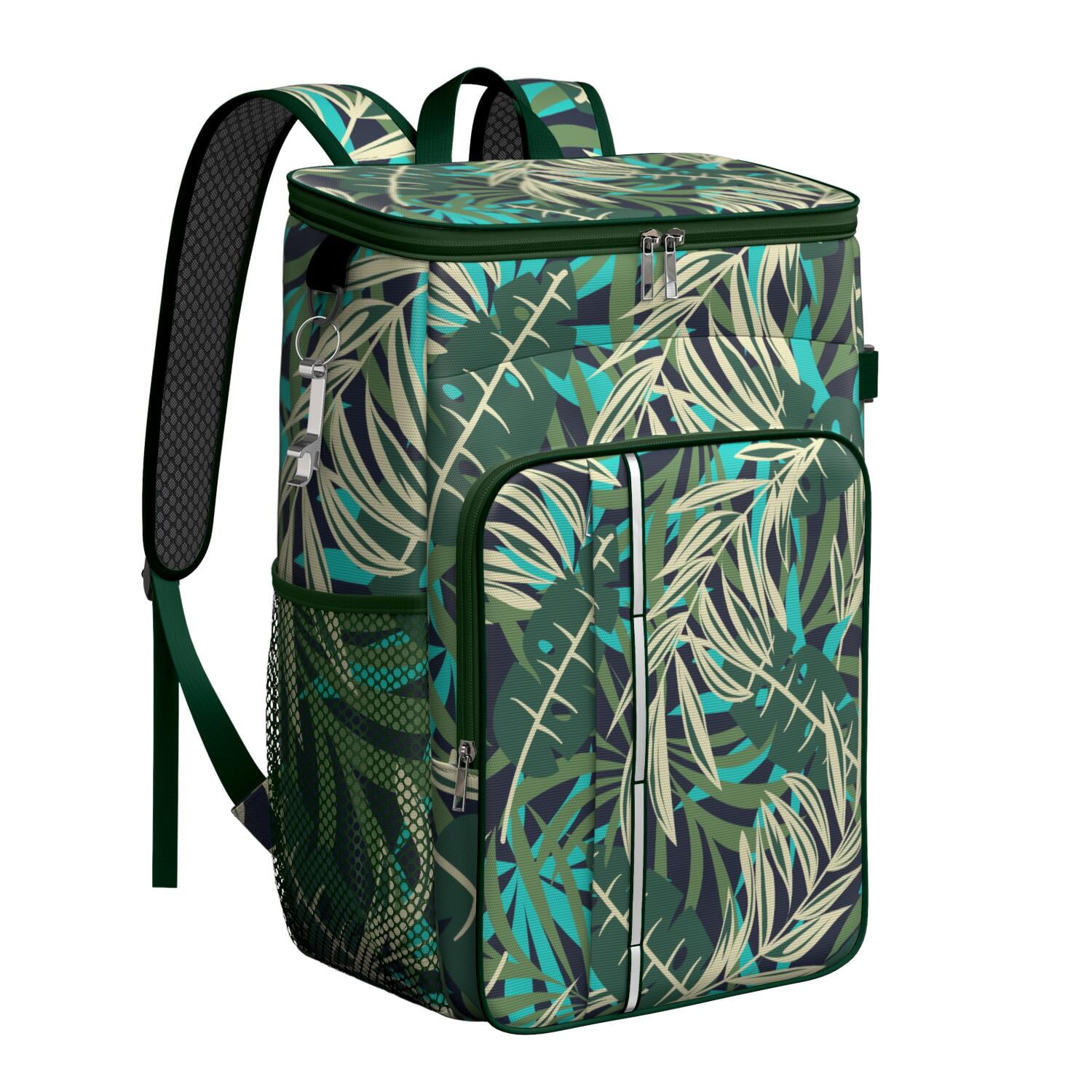 Tropical Plant Backpack Cooler, Leakproof Insulated Cooler Bag with ...