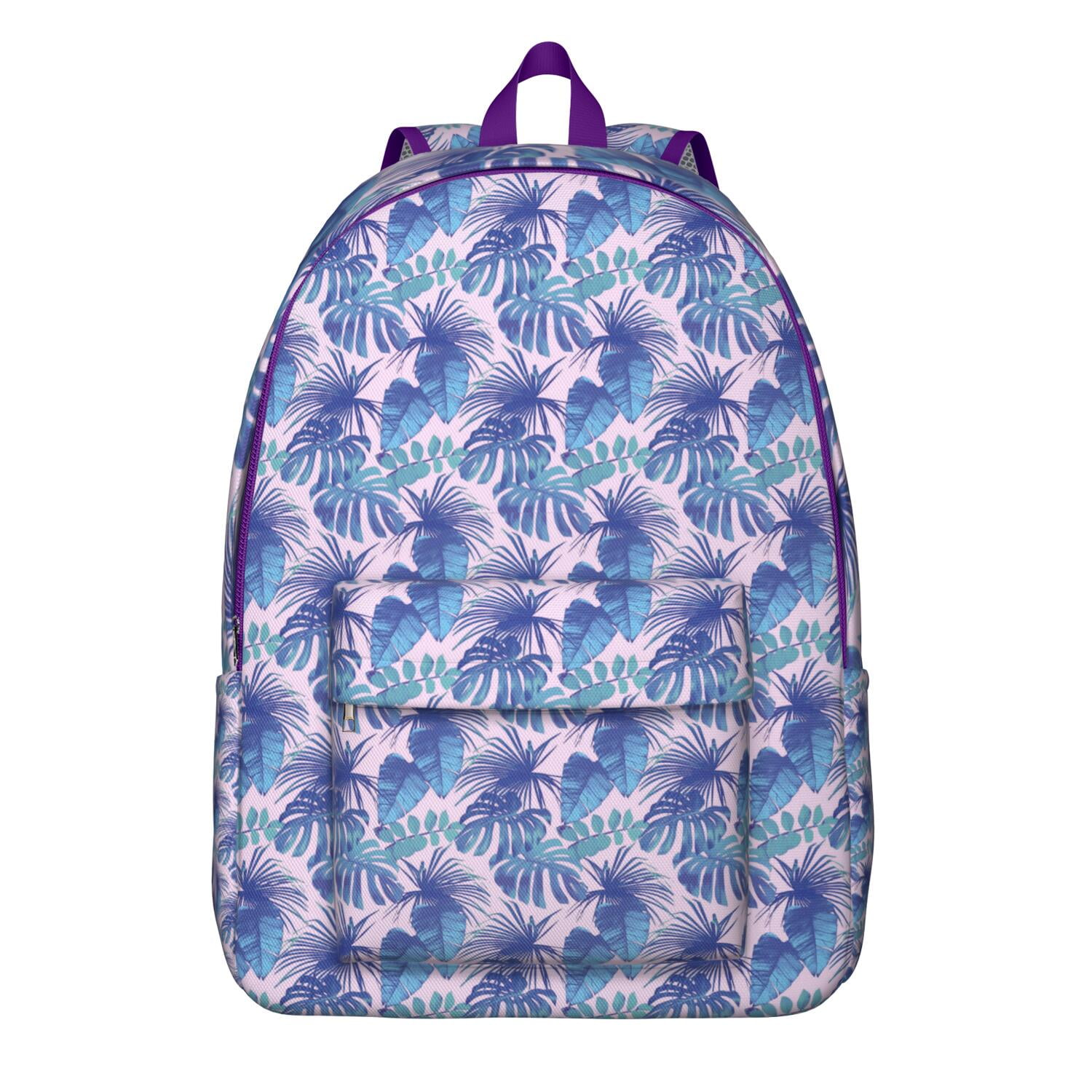 Tropical Plant Backpack, Hawaiian Aloha School Bag with Colorful Exotic ...