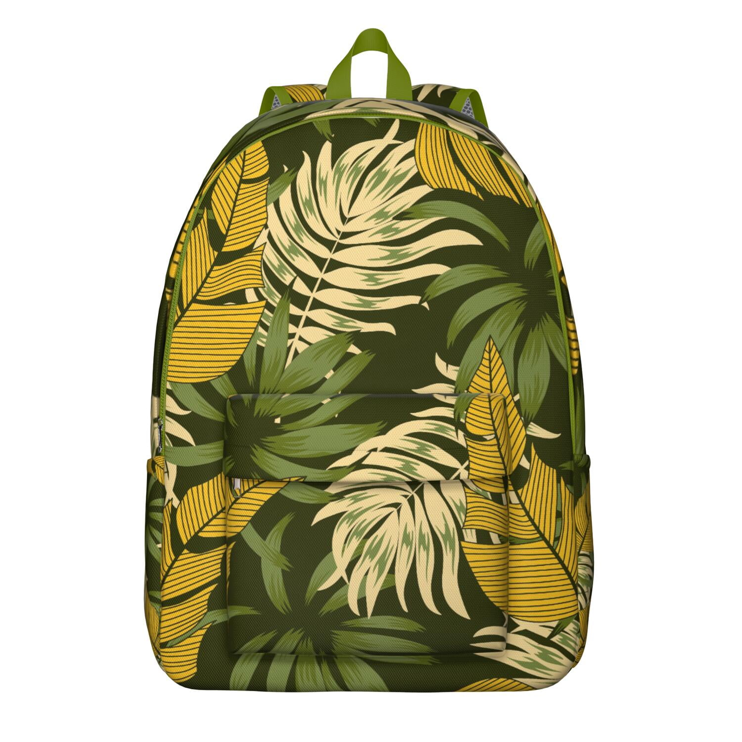 Tropical Plant Backpack, Hawaiian Palm Inspired School Bag with Jungle ...