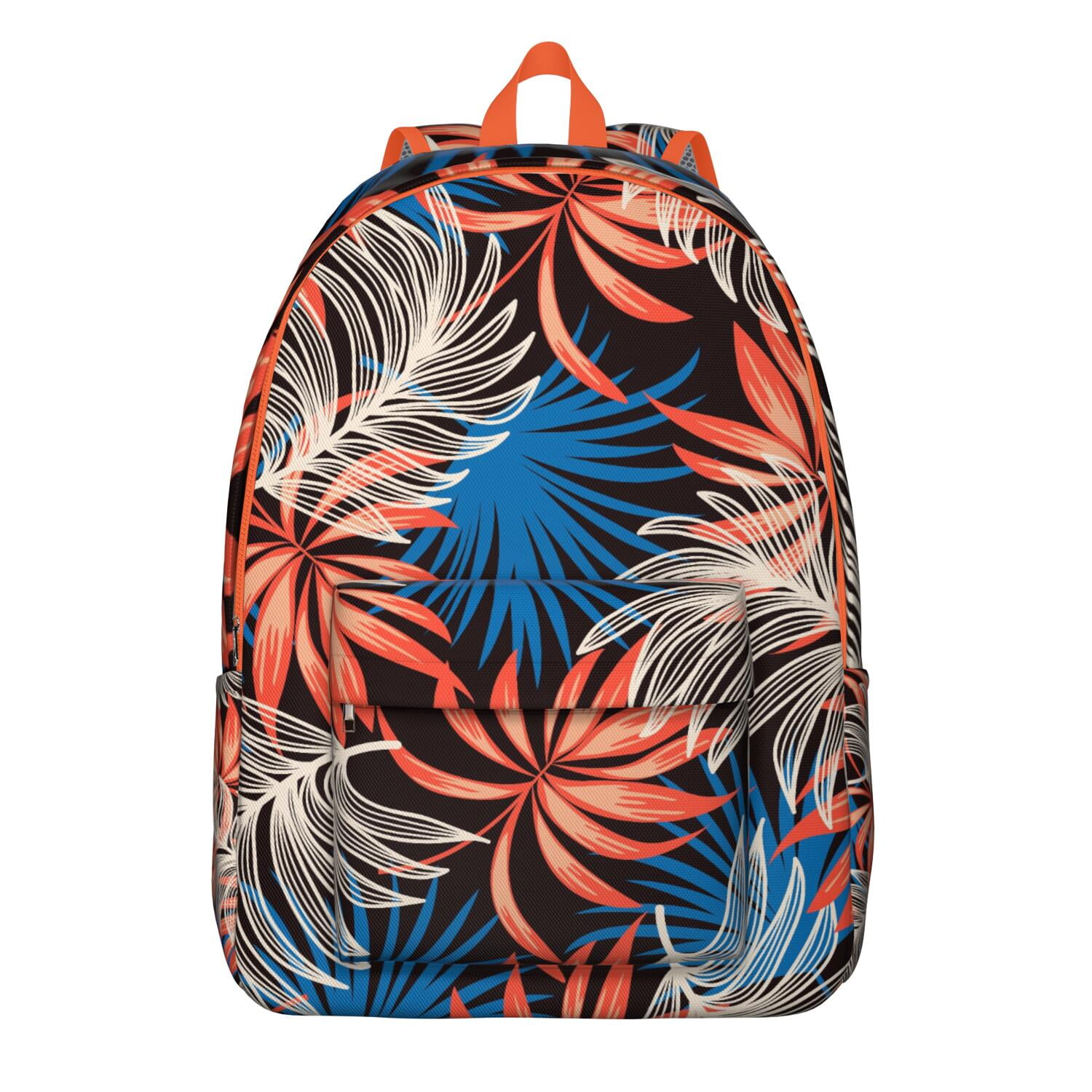 Tropical Plant Backpack, Hawaiian Palm Inspired School Bag with Jungle ...