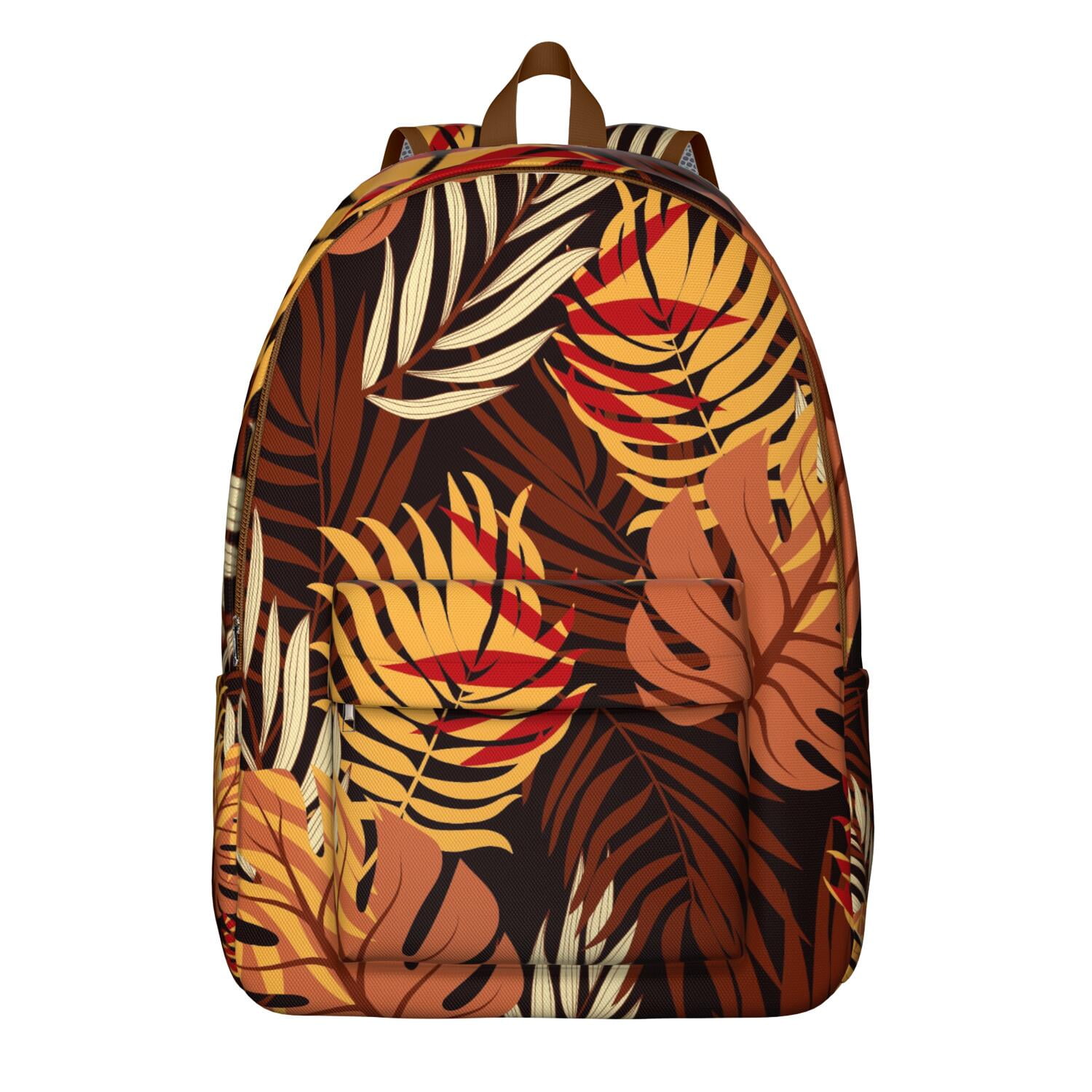 Tropical Plant Backpack, Hawaiian Palm Inspired School Bag with Jungle ...