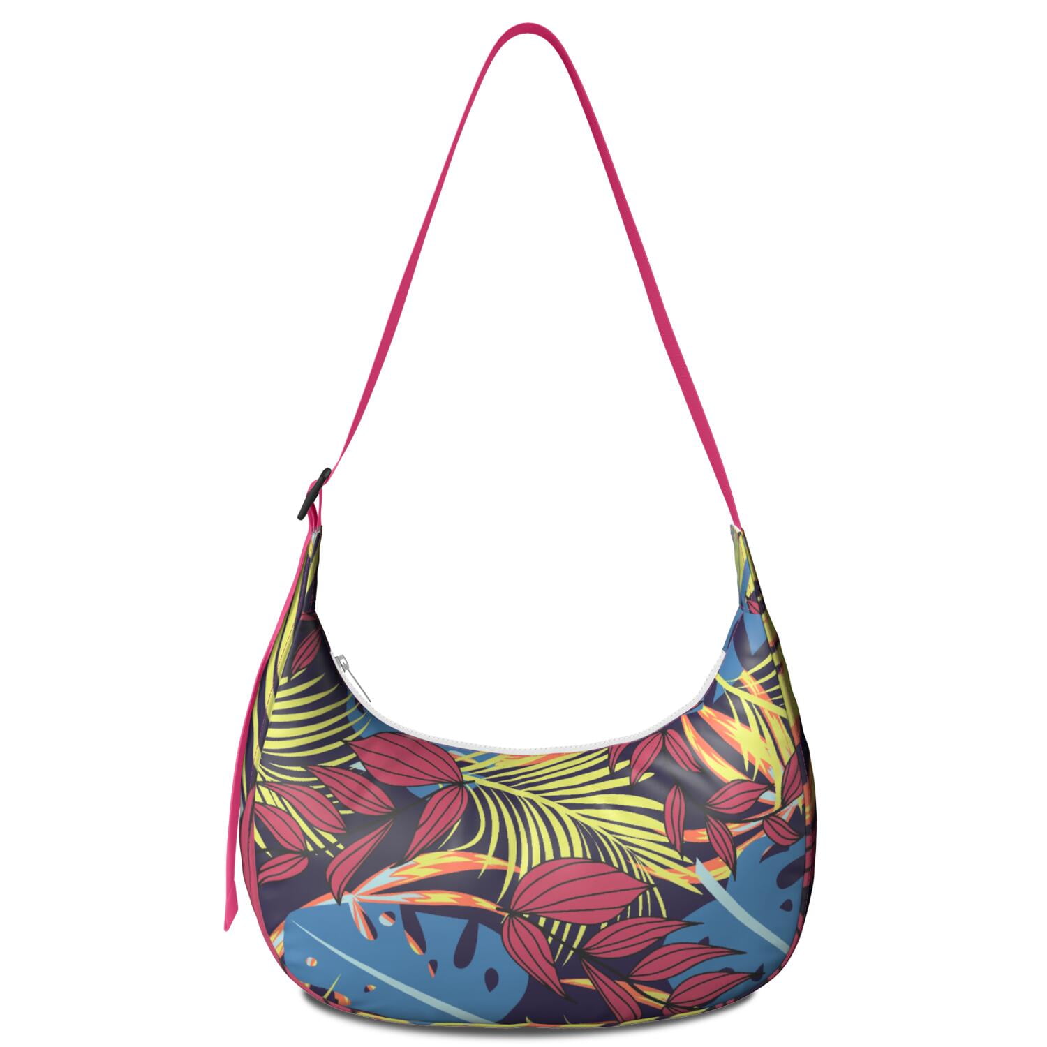 Tropical Plant Hawaiian Floral Crossbody Bag for Women Palm Leaf ...