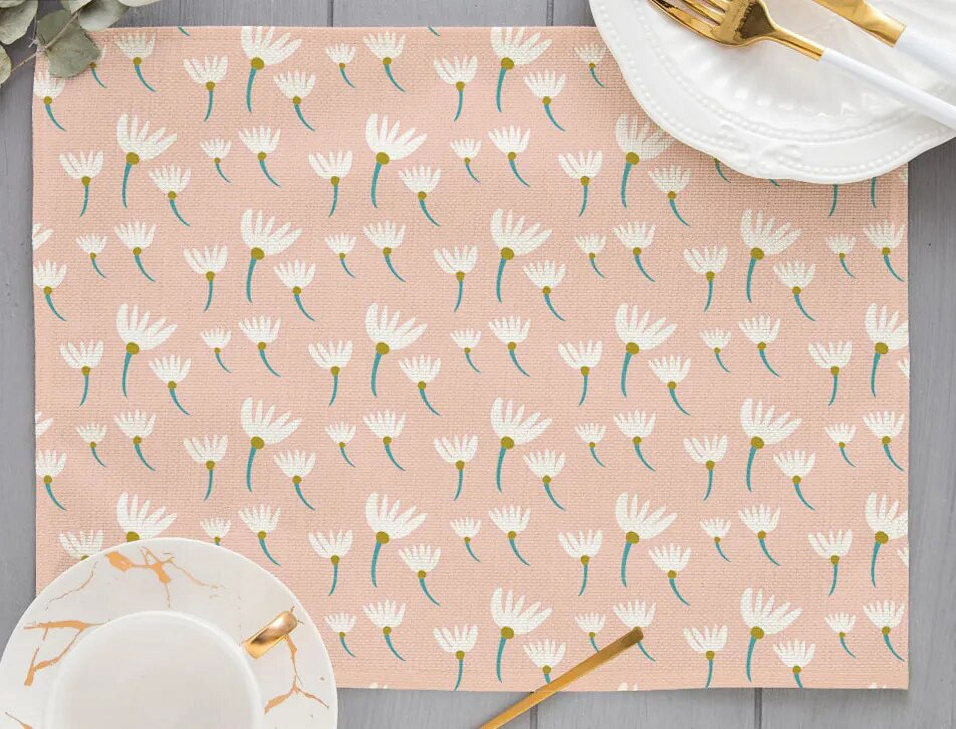 Tropical Plant Leaf Print Dining mat 30x45cm Linen Placemat Eucalyptus ...