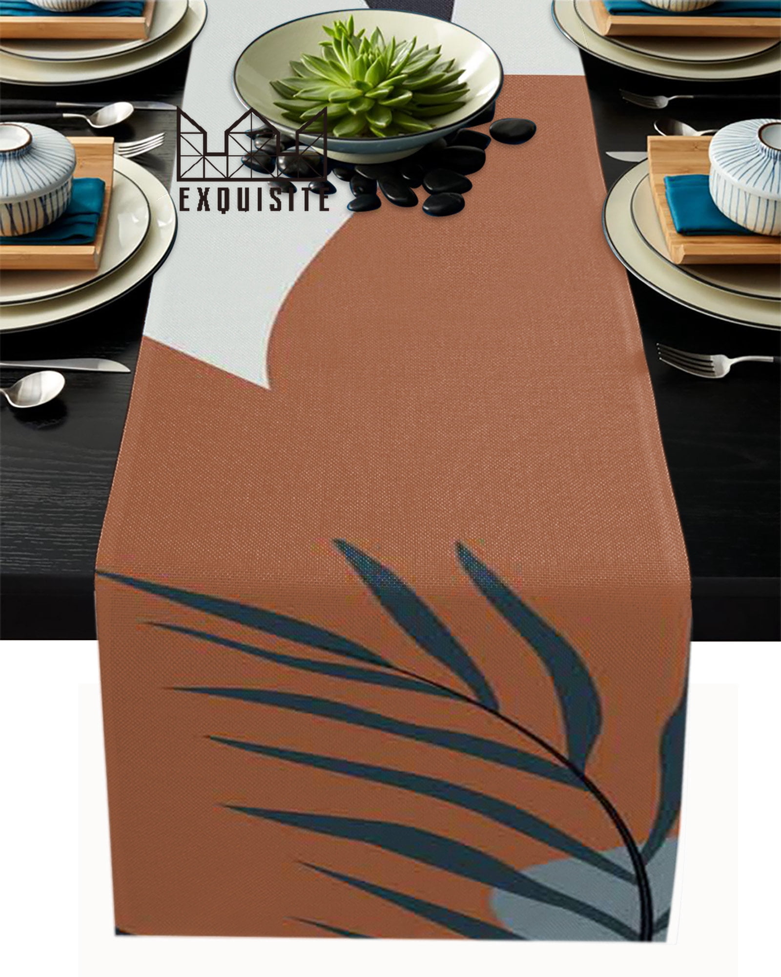 Tropical Plant Leaves Coffee Table r Dinner Table ration Wedding r ...