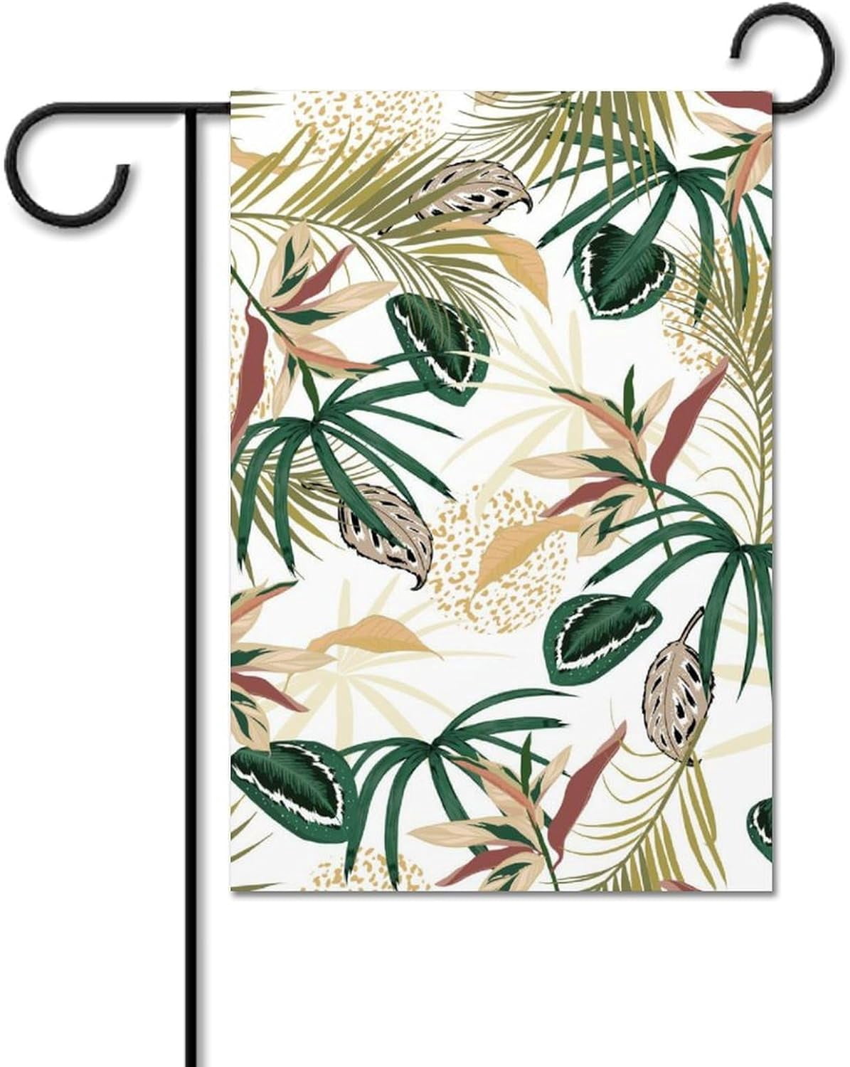 Tropical Plant Leaves Garden Flags Monstera Leaf Flag Double Sided ...