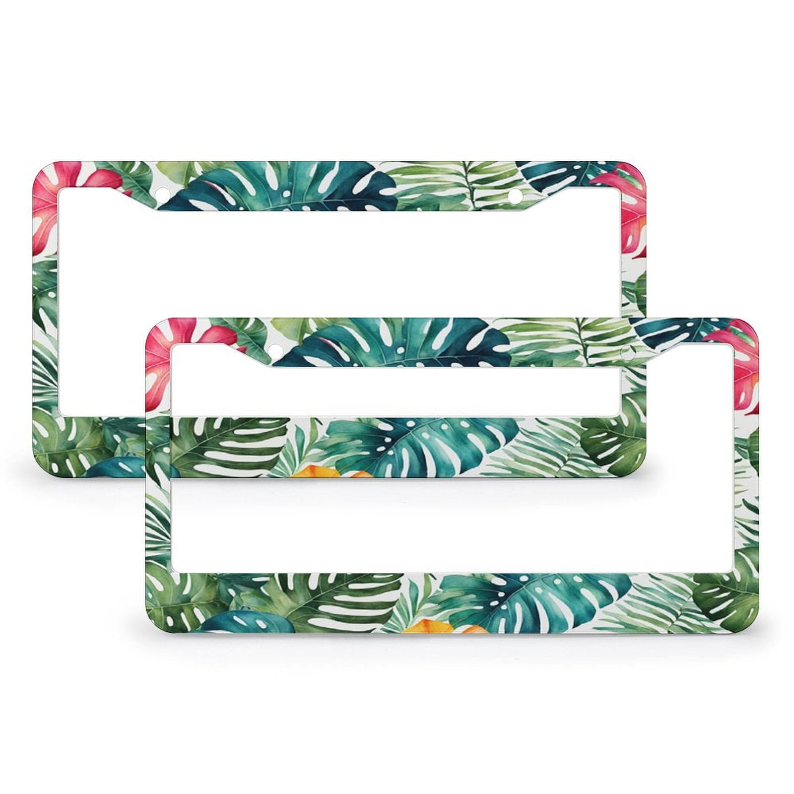 Tropical Plant License Plate Frames - License Plate Frame Covers, 2 ...