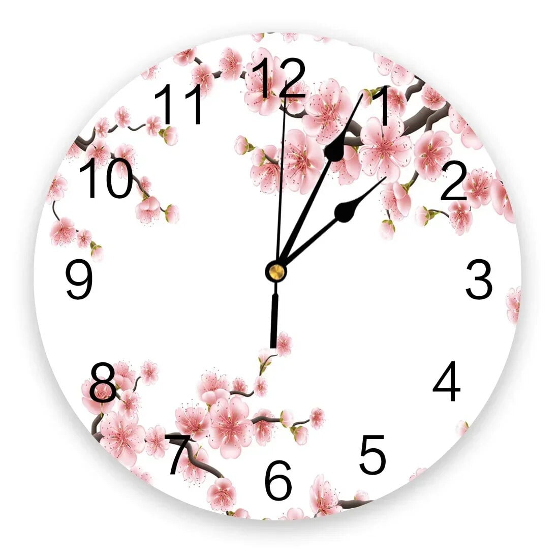 Tropical Plant Palm Leaves Yellow Wall Clock Modern Design Living Room ...