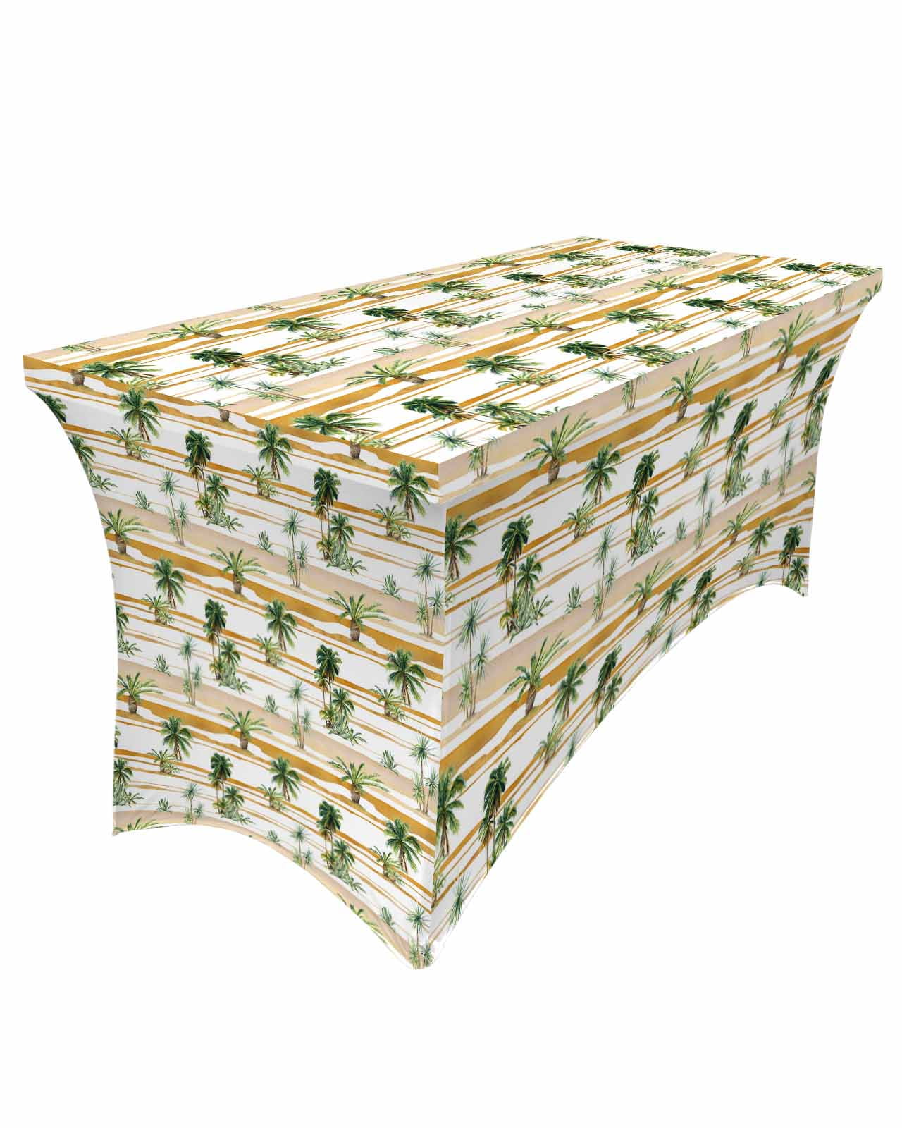 Tropical Plant Palm Trees In Summer Elastic Table Skirt Wedding ...