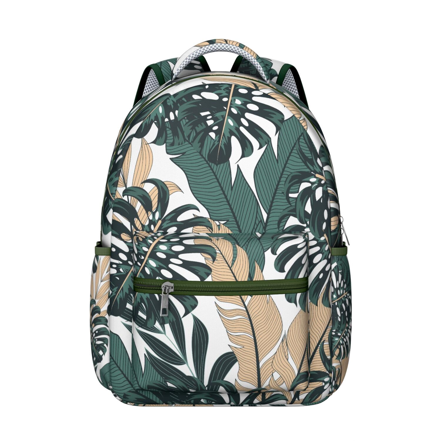 Tropical Plant School Backpack Hawaiian Aloha Jungle Leaves Bag ...