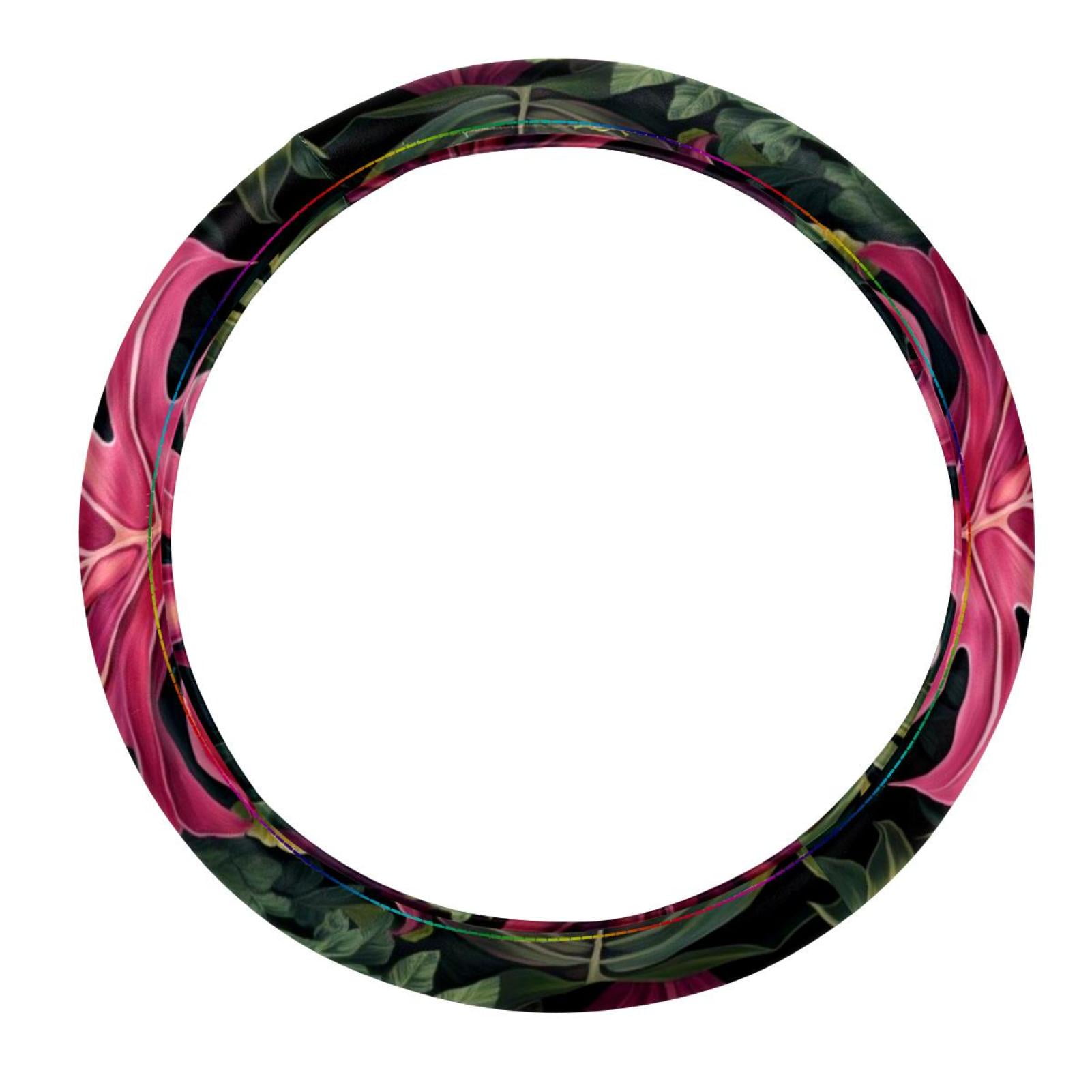 Tropical Plants 14.5 Inch Printing PVC Leather Car Wheel Covers ...