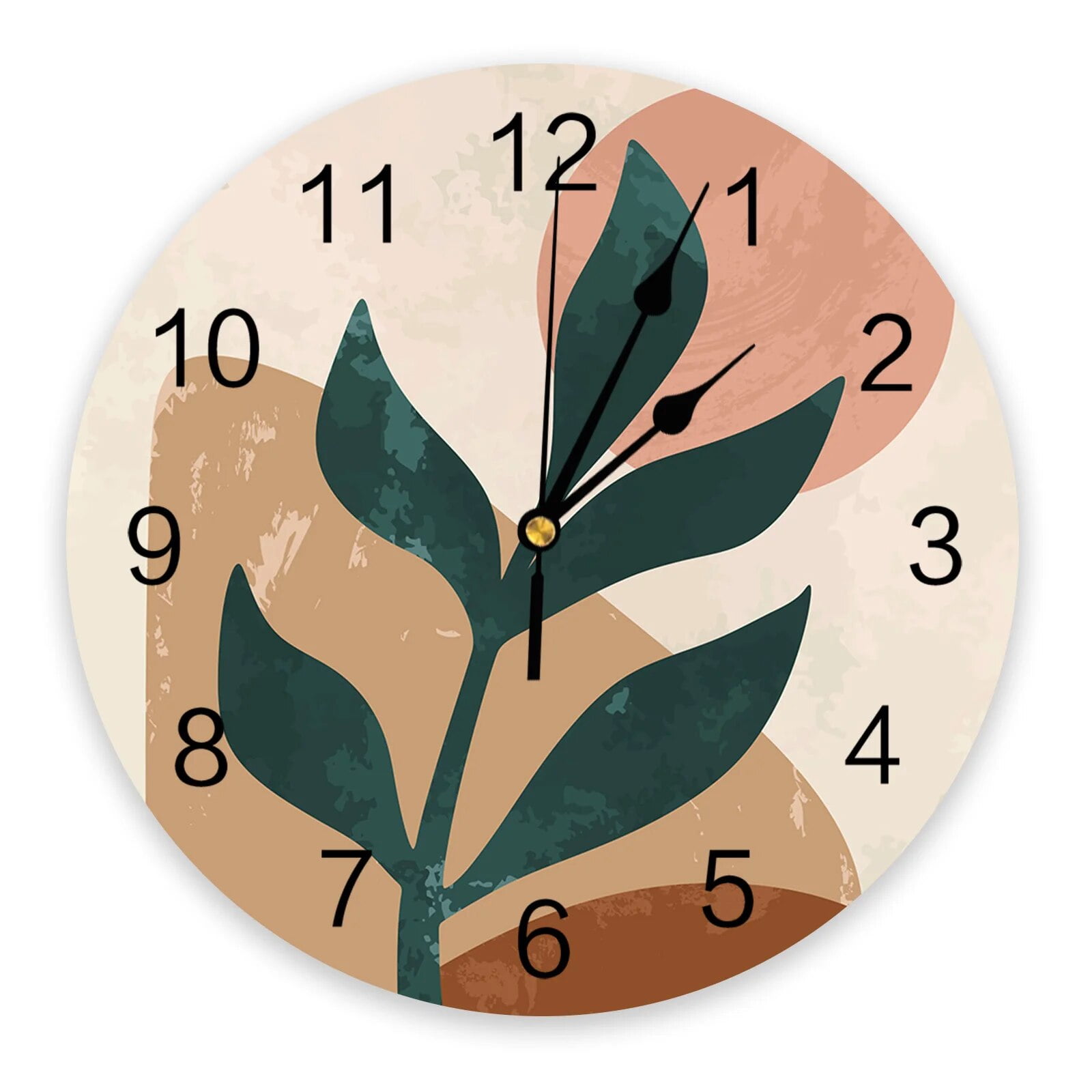 Tropical Plants Abstract Art Clocks Wall Home r Modern Kitchen Room ...