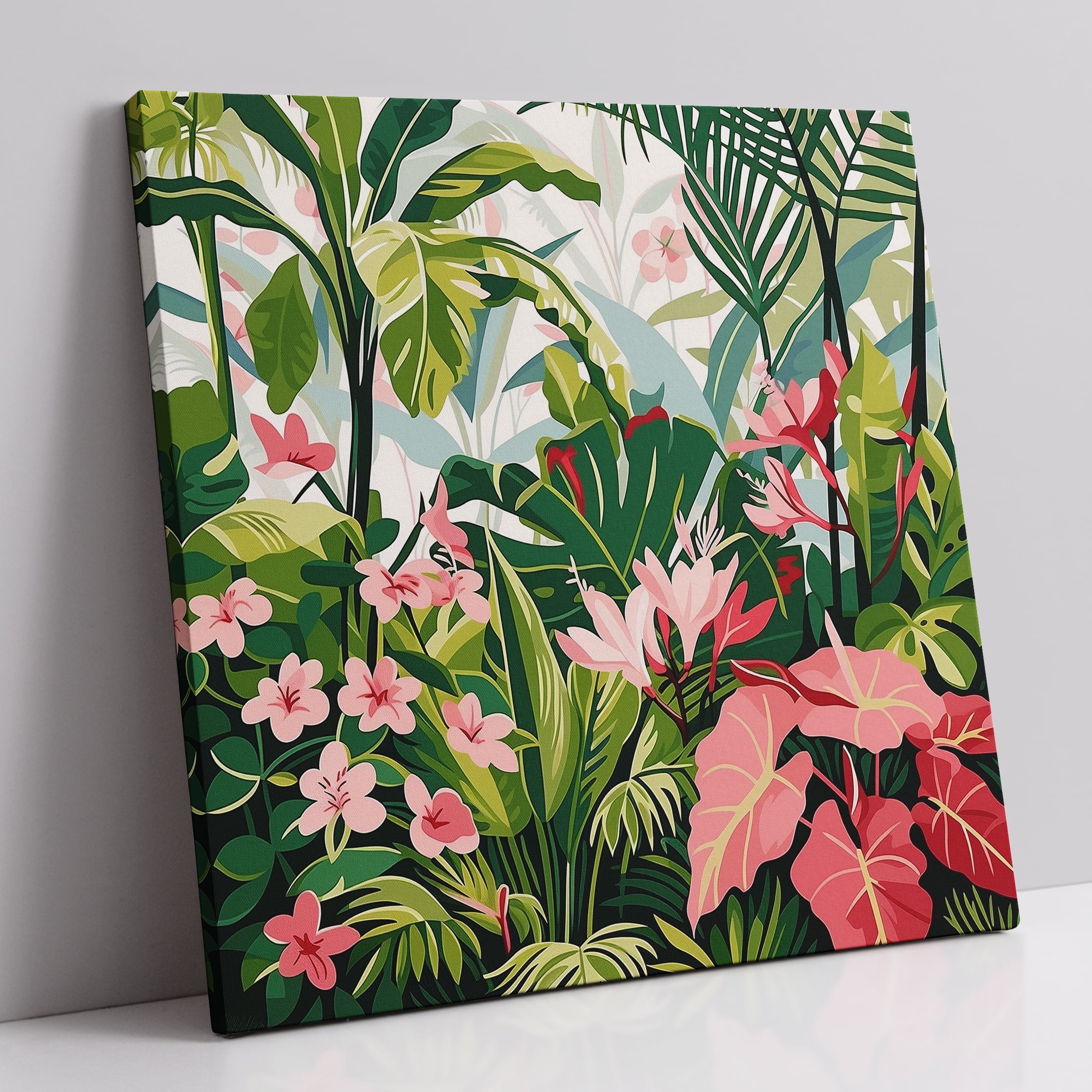 Tropical Plants Canvas Wall Art, Botanical Wall Art Tropical Garden ...