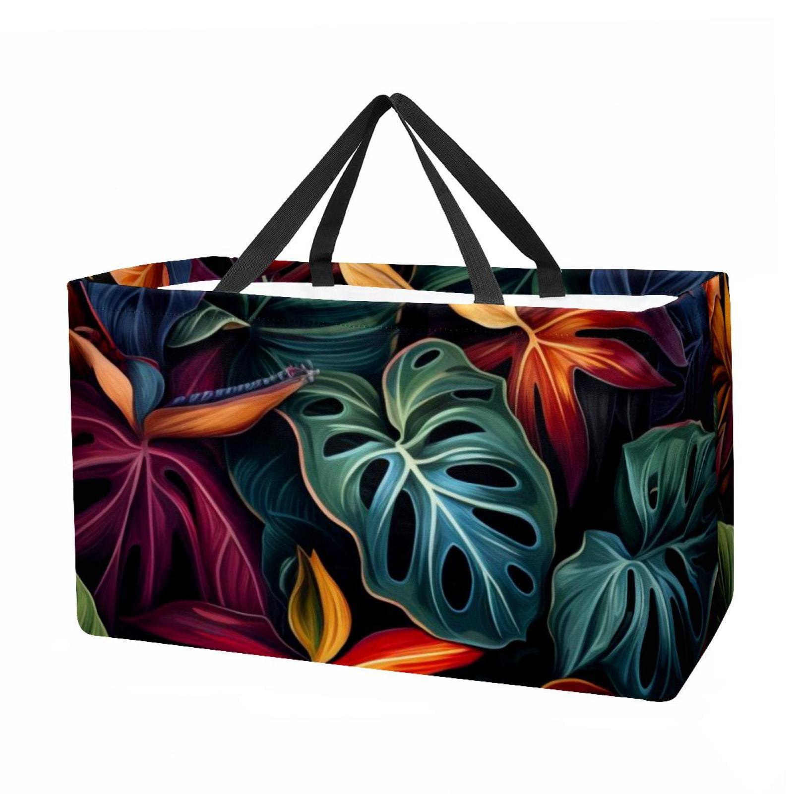 Tropical Plants Collapsible Oxford Cloth Storage Bin: Reusable ...