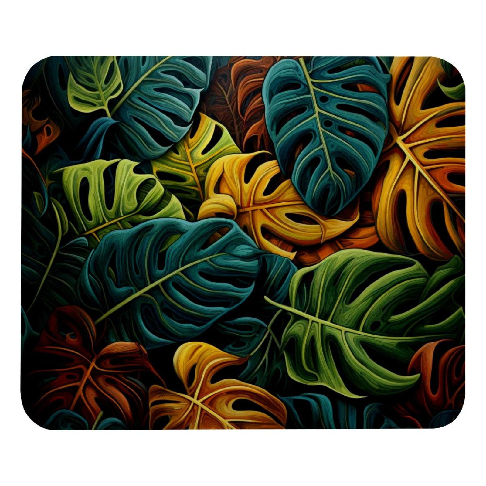 Tropical Plants Gaming Mouse Pad Desk Mat, Square 8.3x9.8 Inch Non-Slip ...