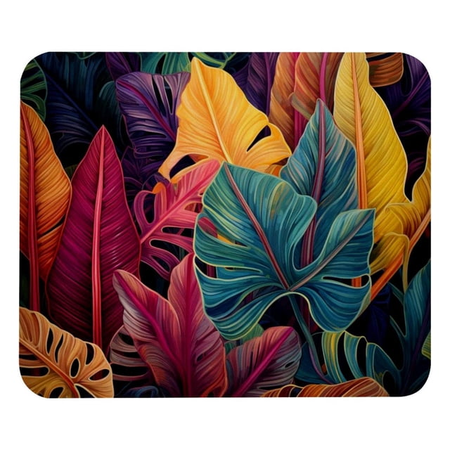 Tropical Plants Gaming Mouse Pad, Desk Mat, Square 8.3x9.8 Inch Non ...