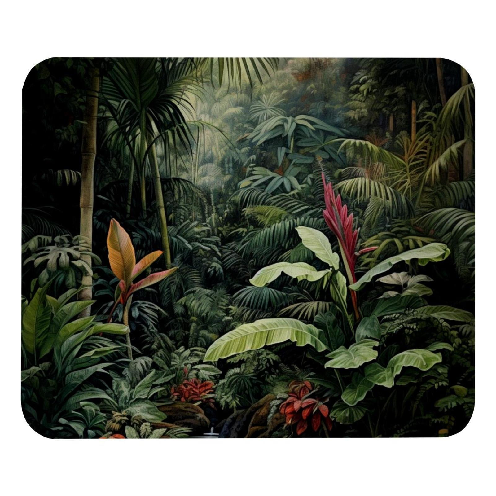 Tropical Plants Gaming Mouse Pad, Desk Mat, Square 8.3x9.8 Inch Non ...