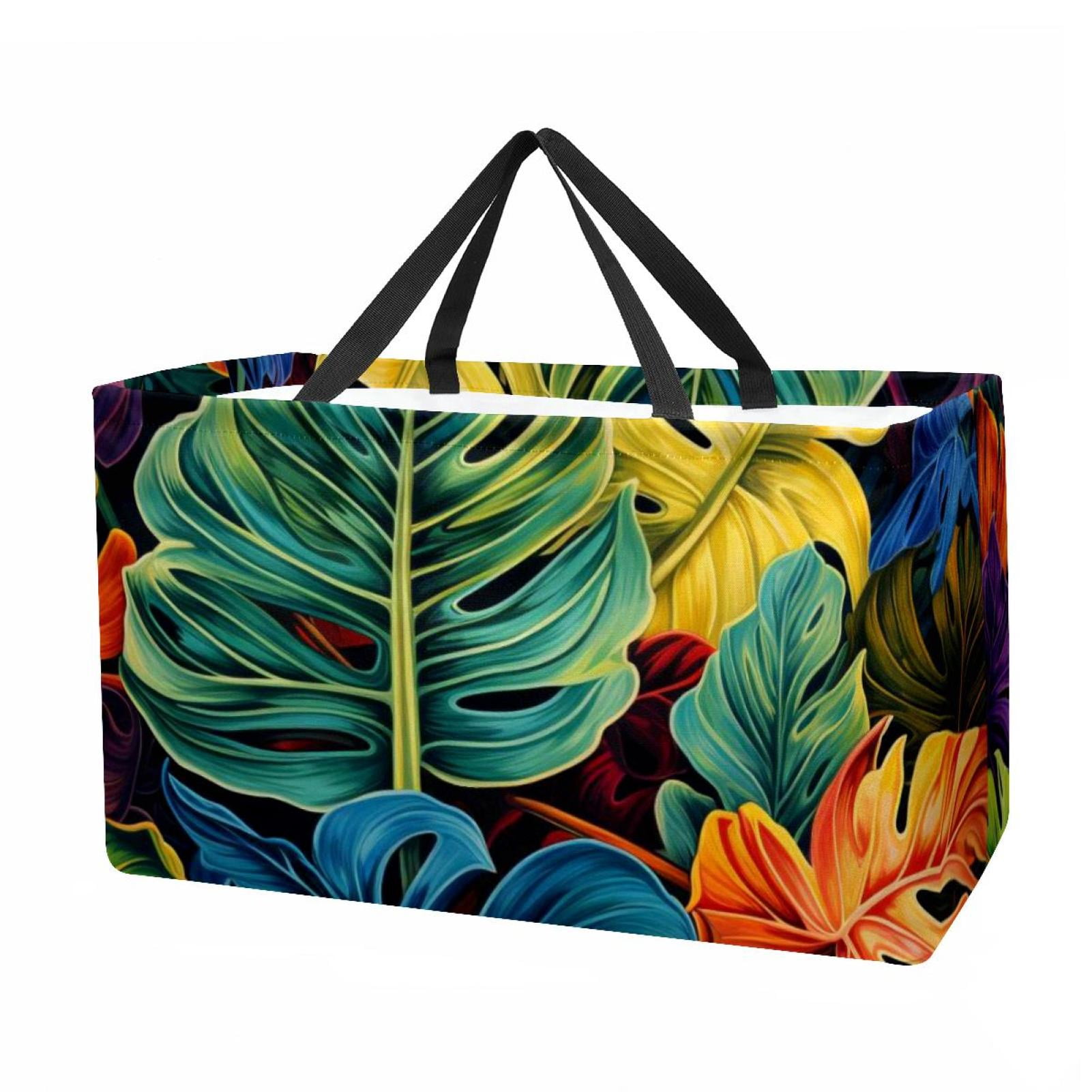 Tropical Plants Large Capacity Reusable Laundry Bag – Foldable Oxford ...